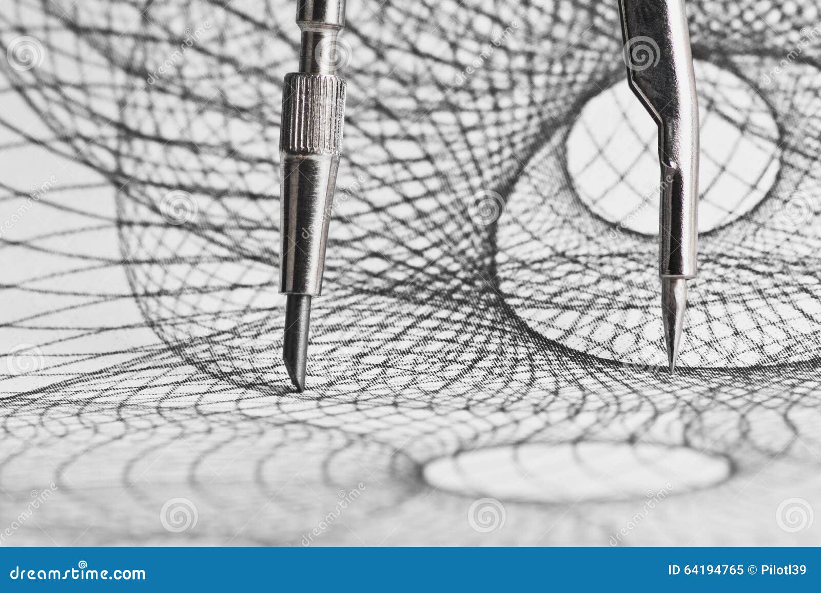 Compass and Geometric Shapes Stock Image - Image of black, architect ...