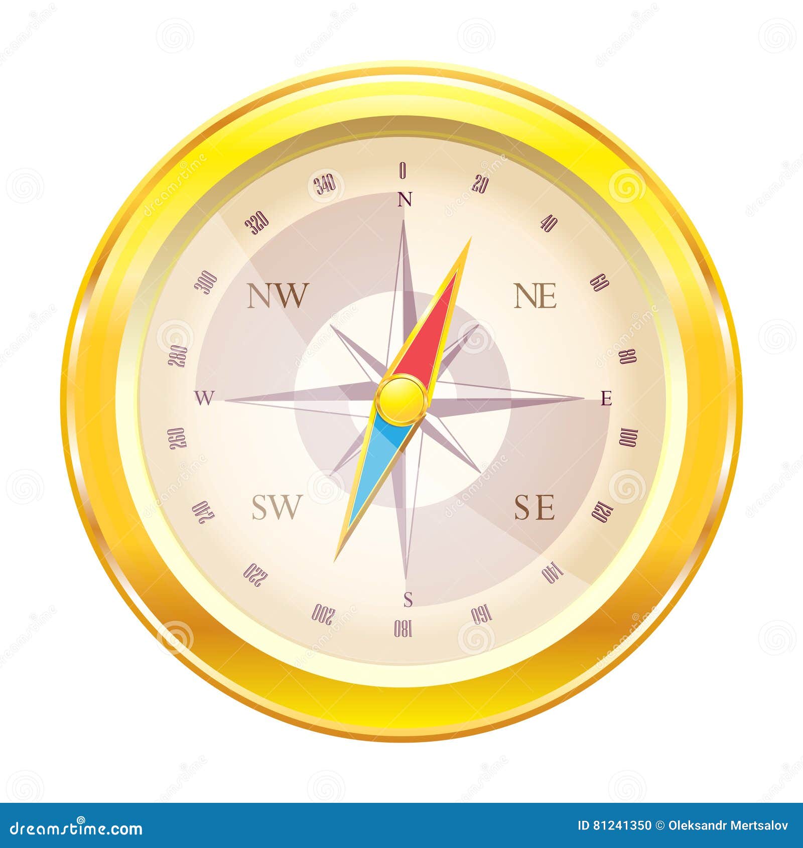 Compass Gold Background Abstract Illustration Stock Vector ...