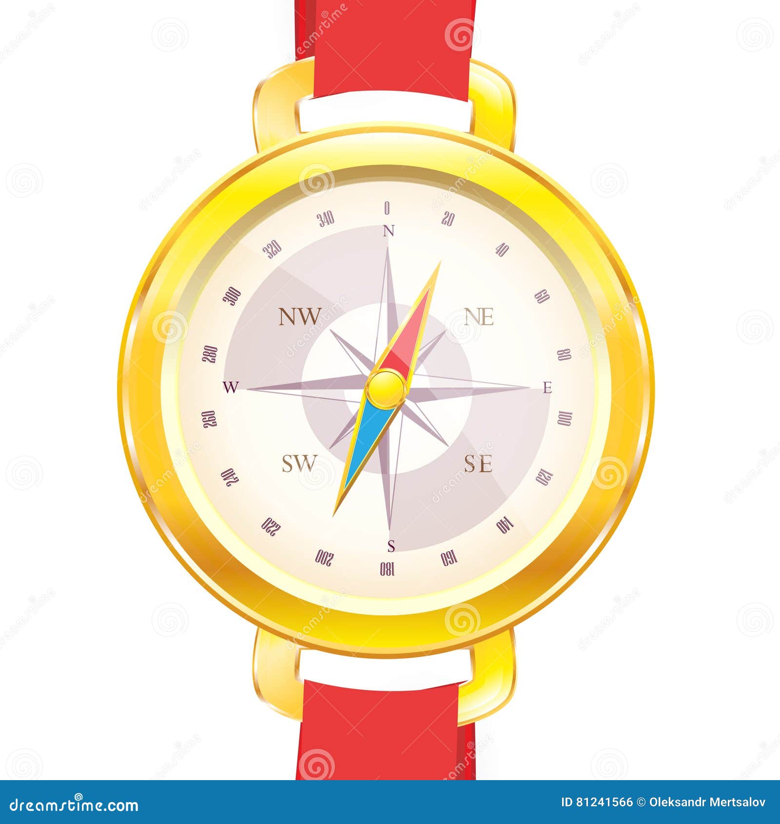 Compass Gold Background Abstract Illustration Stock Vector ...