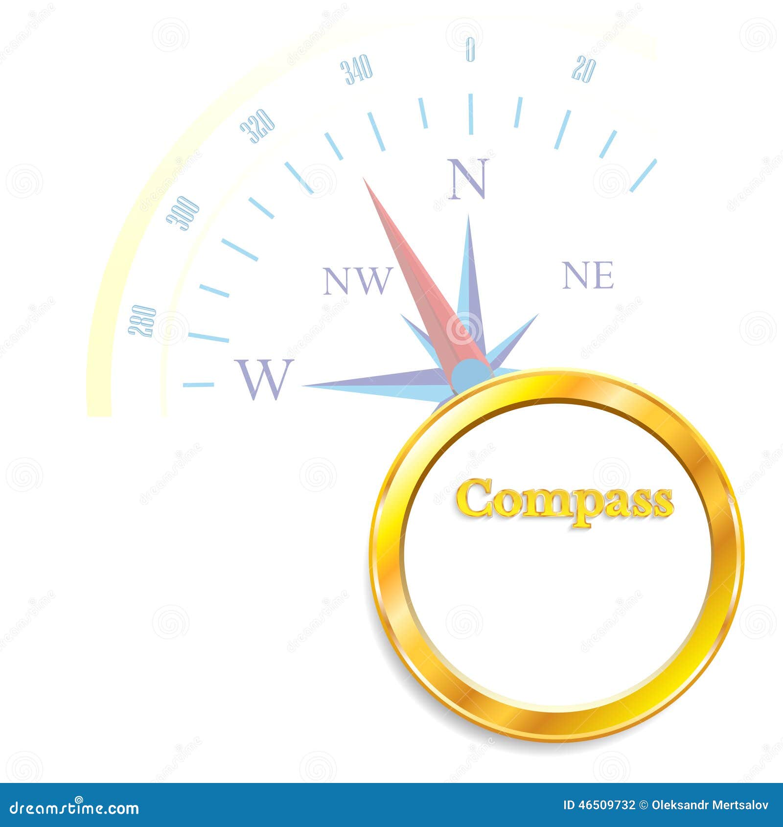 Compass Gold Vector Illustration Abstract Background Stock Vector ...
