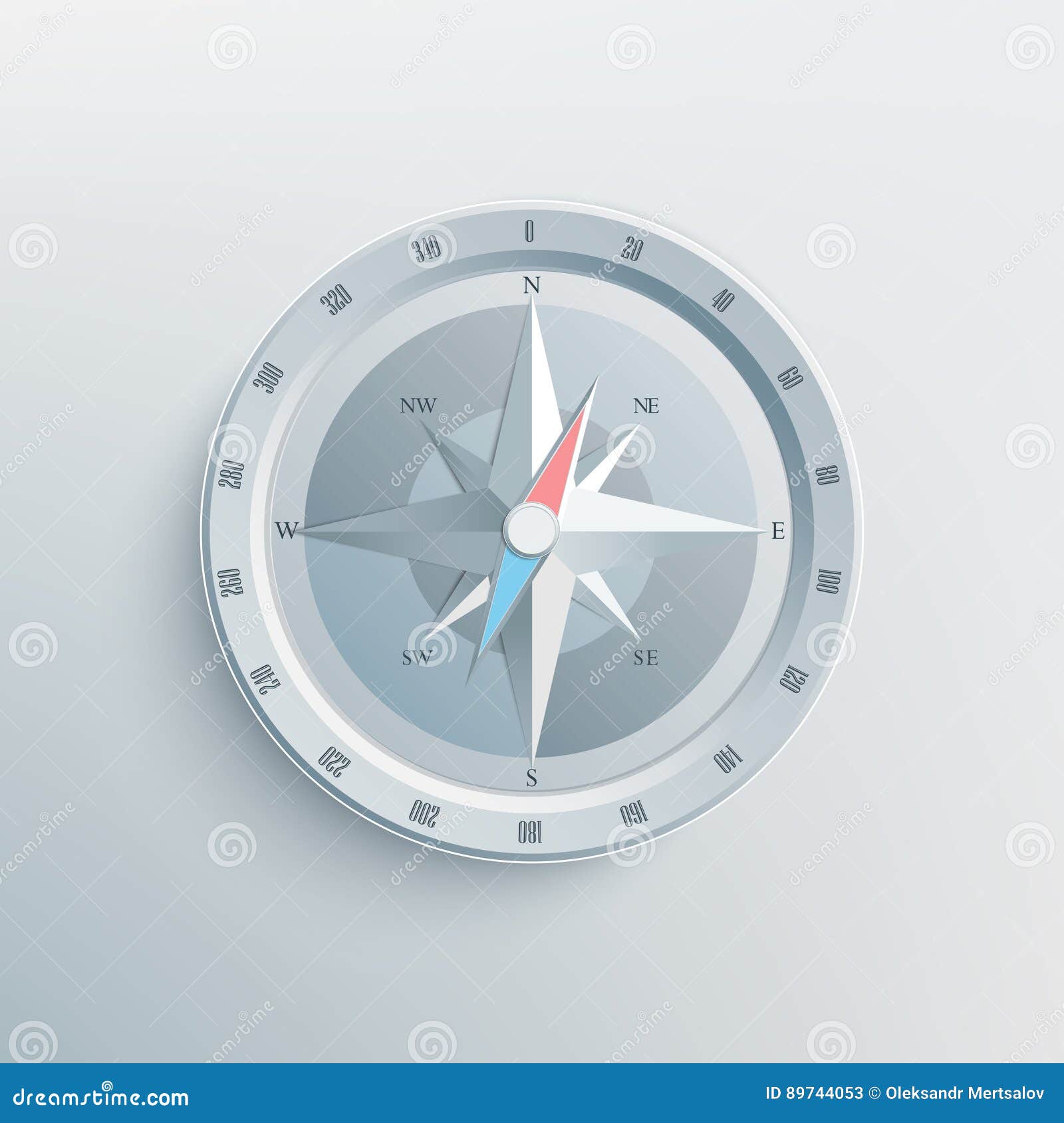 Compass Gold on White Background Isolated Object Abstract Stock ...