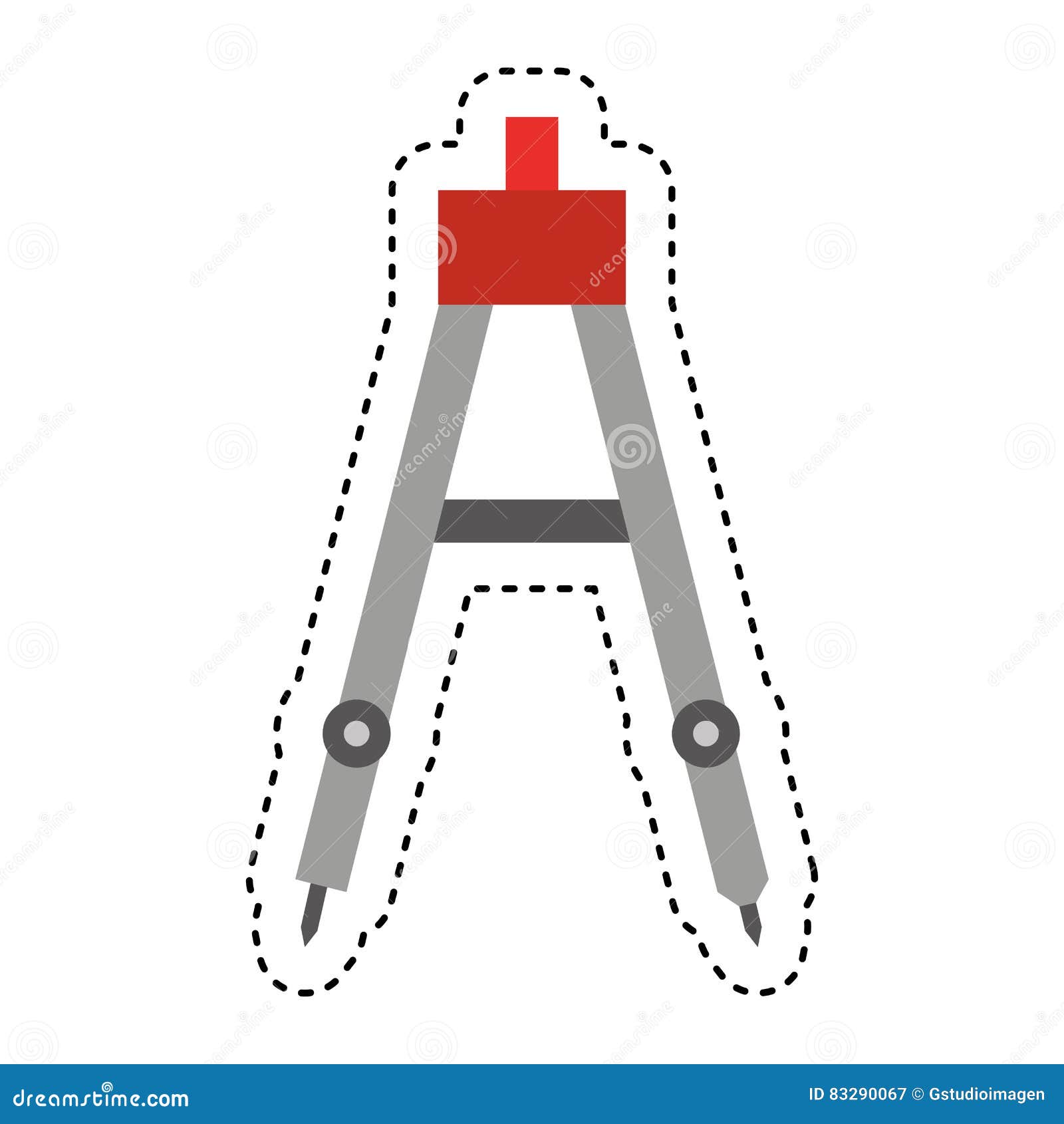 Compass Graphic Tool Isolated Icon Stock Illustration - Illustration of ...