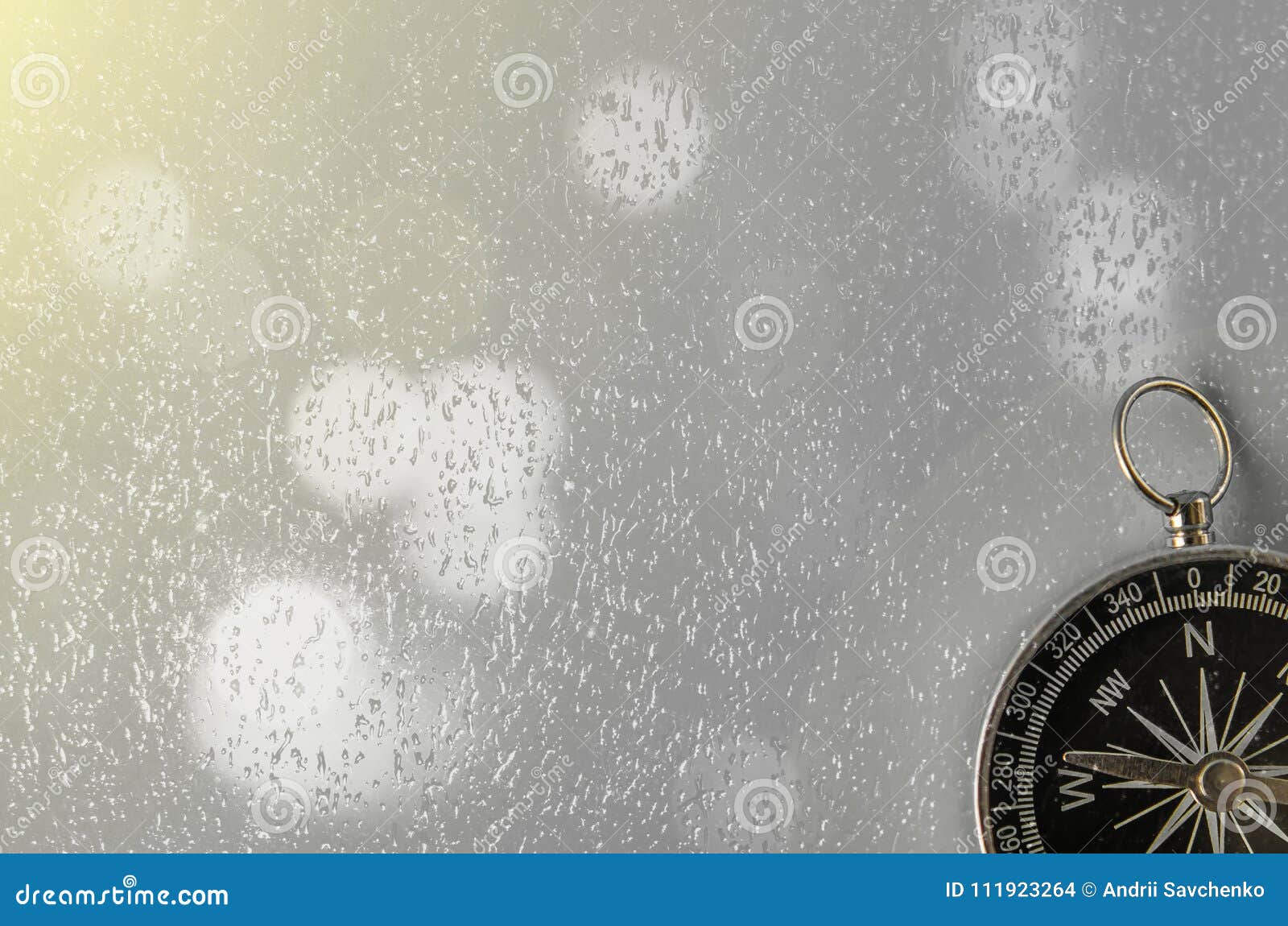 Compass on gray background stock photo. Image of south - 111923264