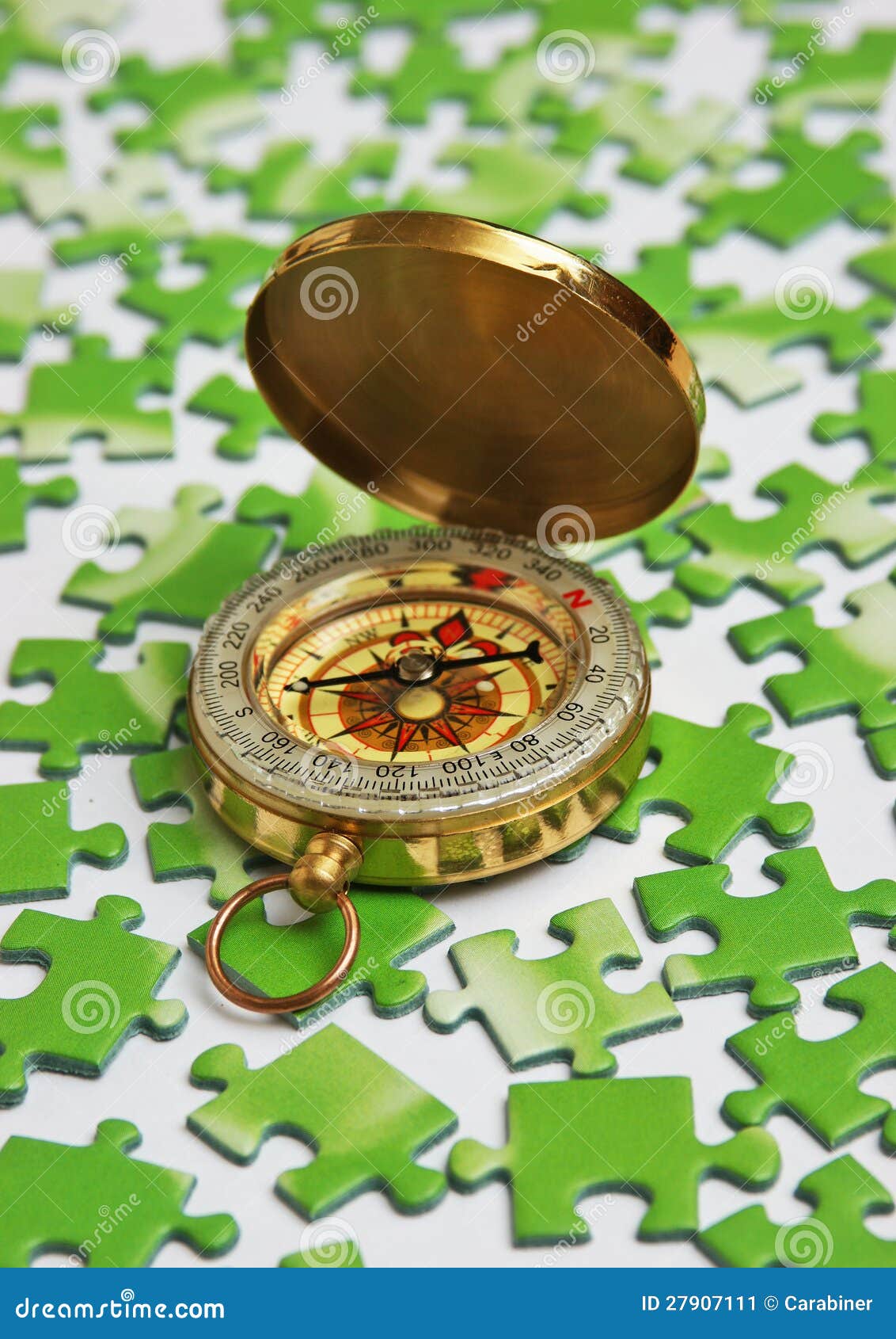 Compass On Puzzle Stock Photography | CartoonDealer.com #6782720