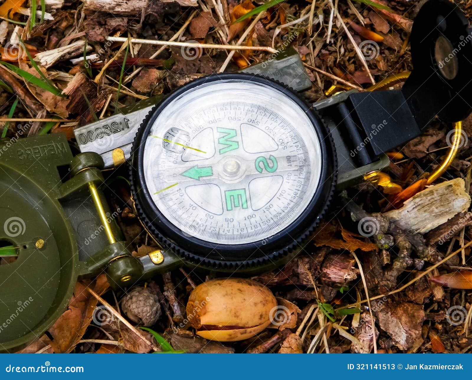 Compass on the Ground. Travel Concept Stock Image - Image of travel ...