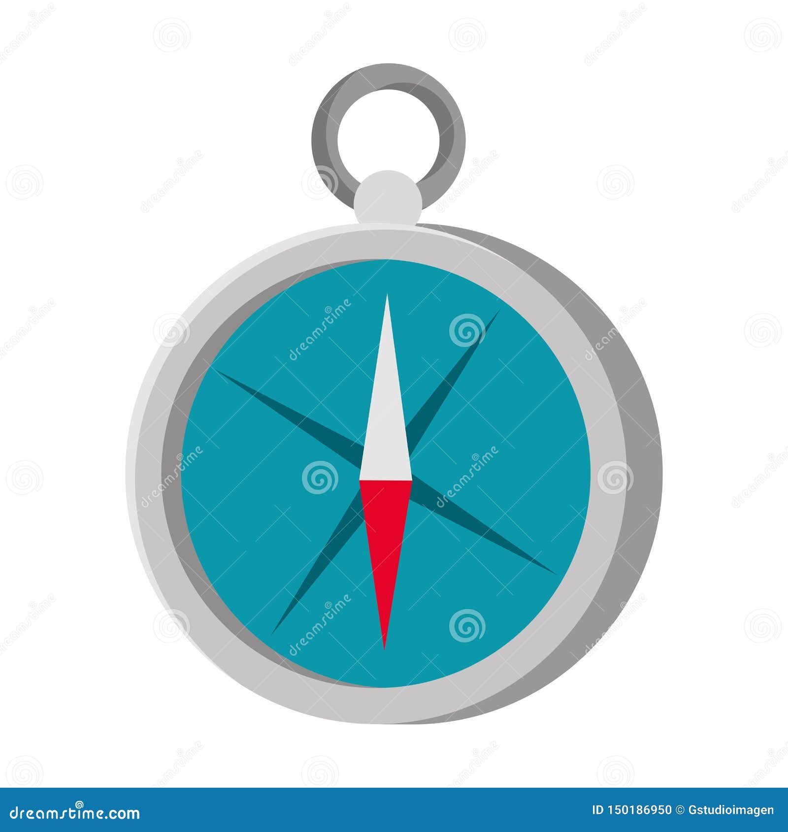 Compass Guide Device Isolated Icon Stock Illustration - Illustration of ...
