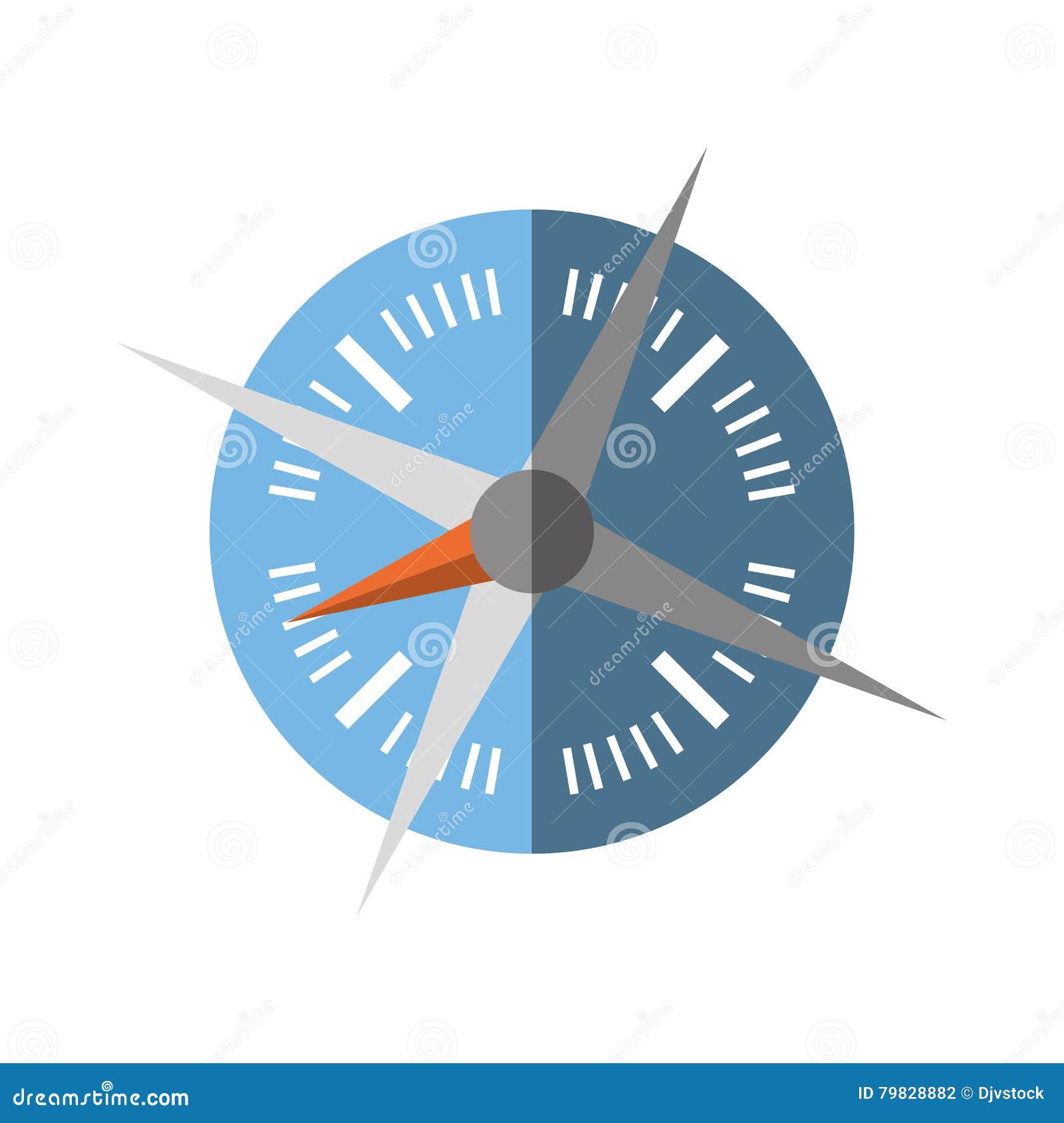 Compass Guide Device Isolated Icon Stock Vector - Illustration of ...