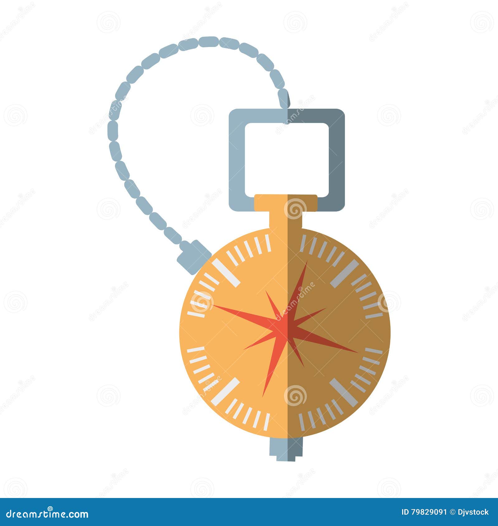 Compass Guide Device Isolated Icon Stock Vector - Illustration of ...