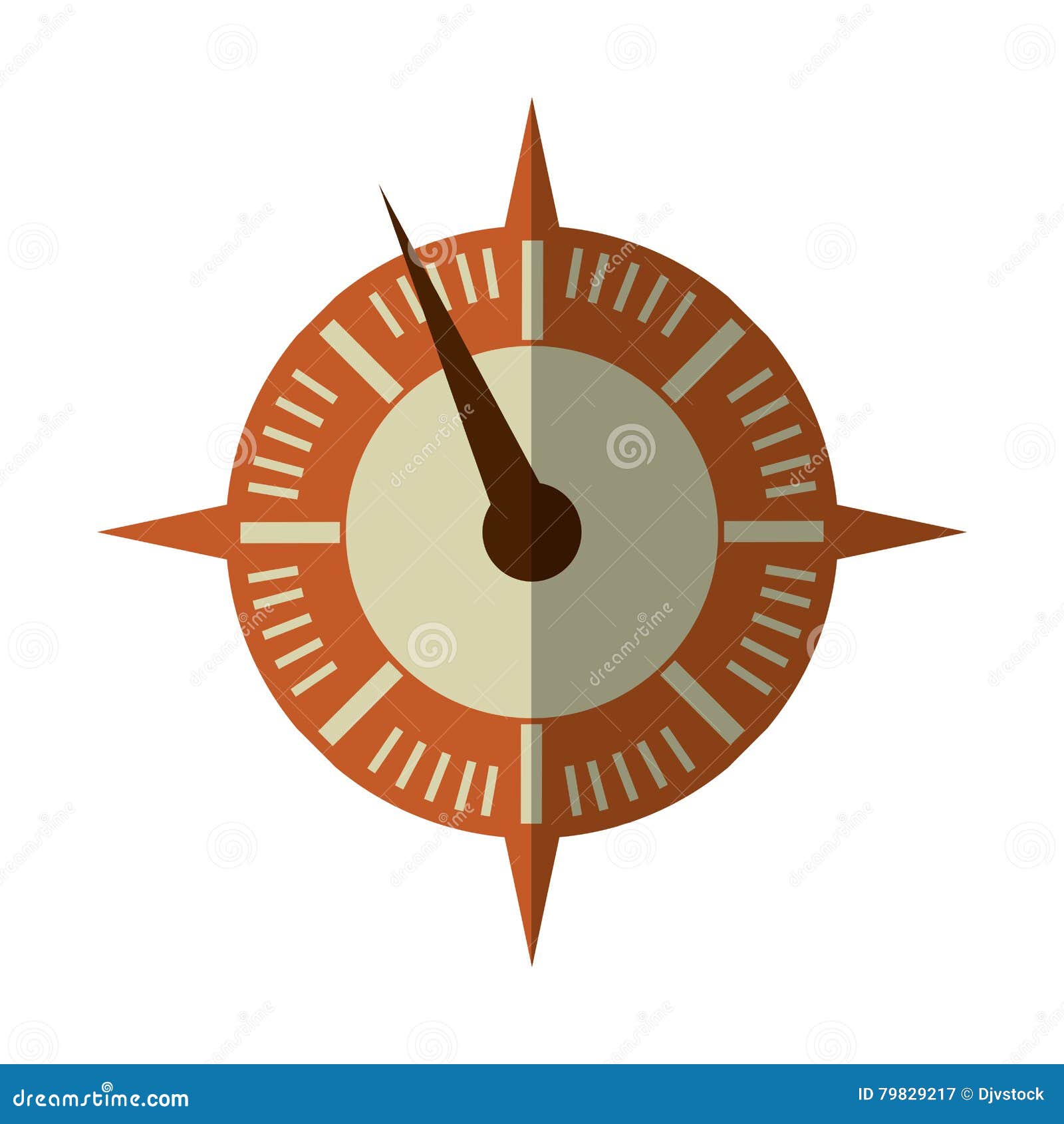 Compass Guide Device Isolated Icon Stock Vector - Illustration of ...