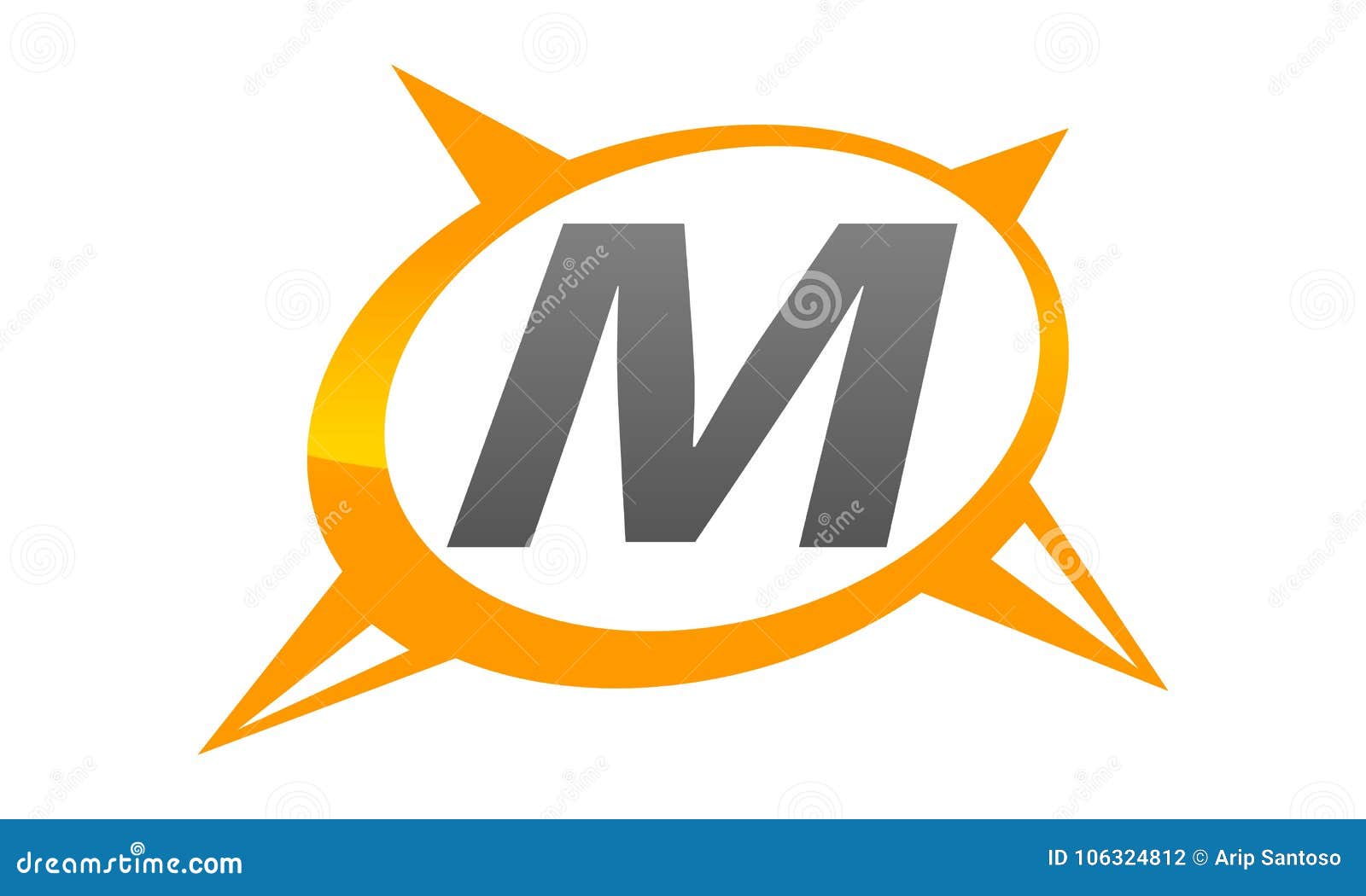 Compass Guide Solution Letter M Stock Vector - Illustration of initial ...