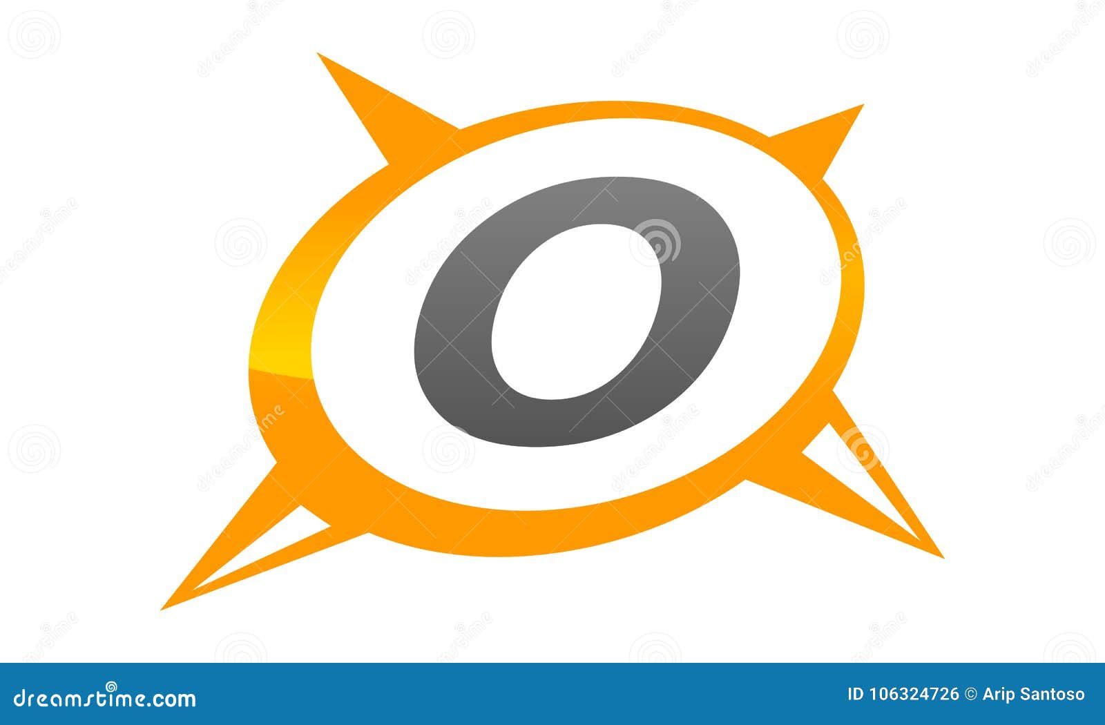 Compass Guide Solution Letter O Stock Vector - Illustration of ...