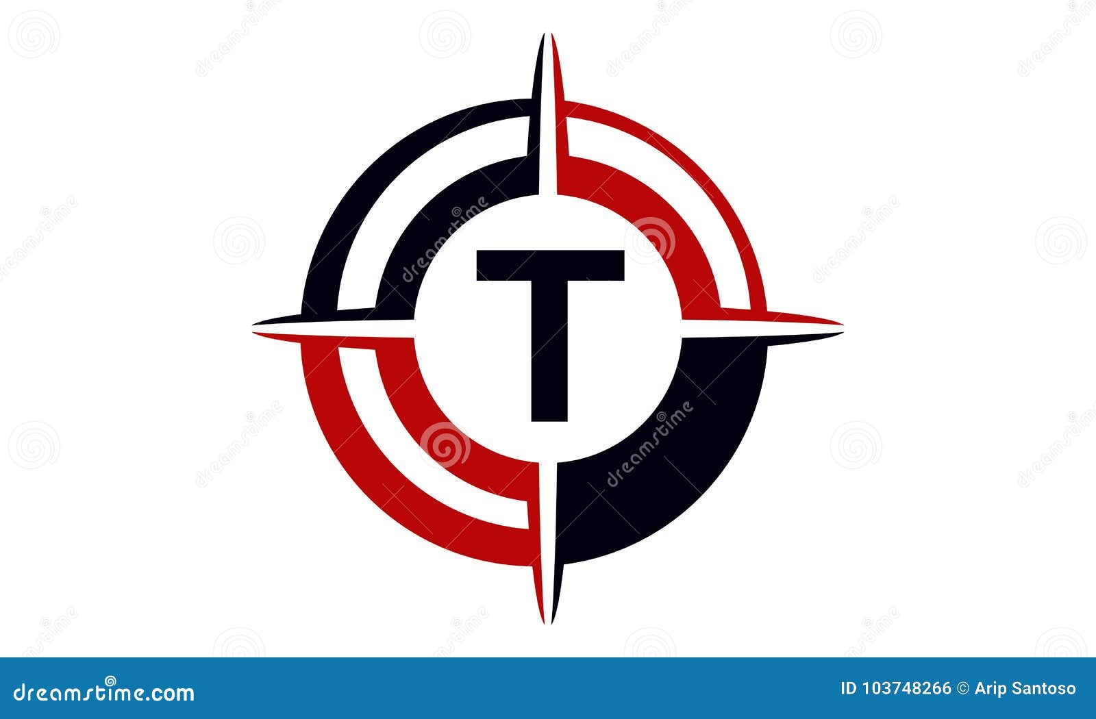 Compass Guide Solution Letter T Stock Vector - Illustration of ...