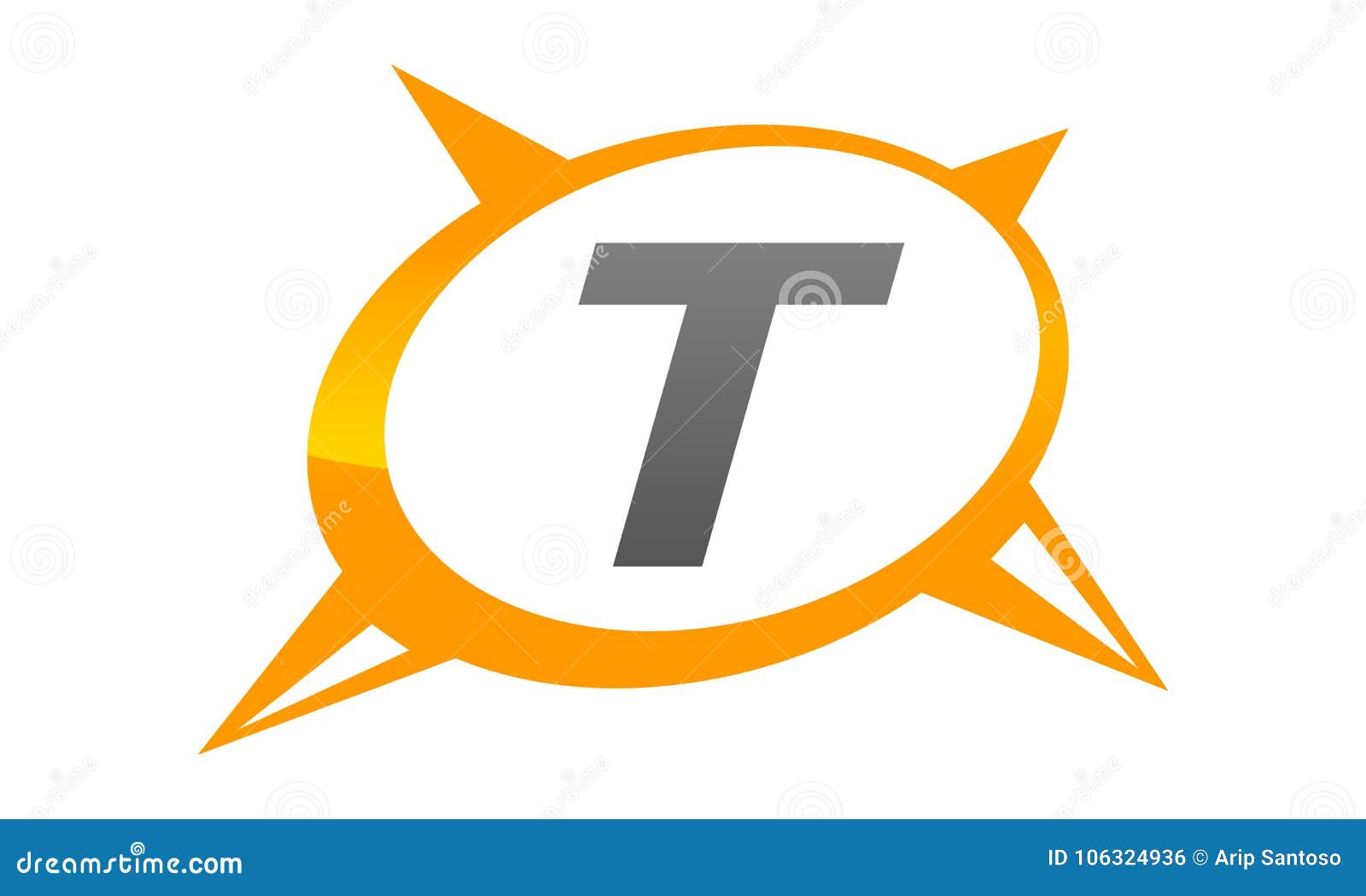 Compass Guide Solution Letter T Stock Vector - Illustration of ...