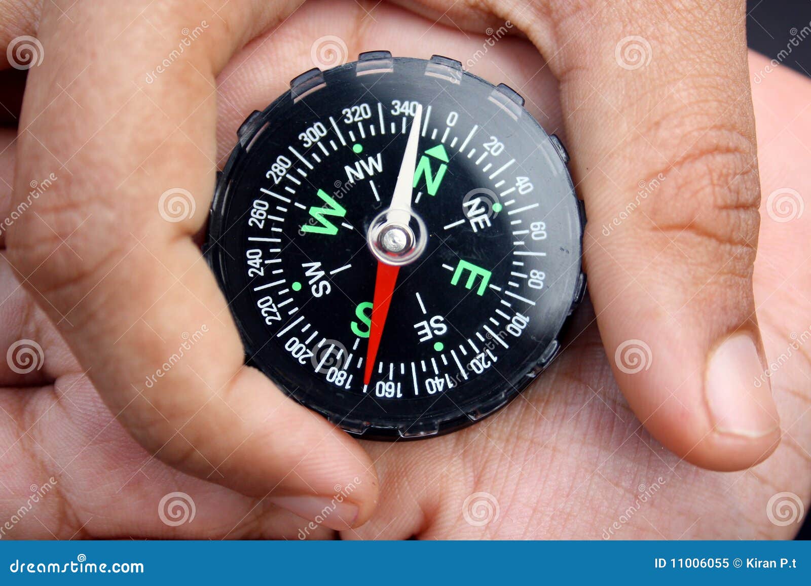 Compass in hand stock image. Image of magnet, travel - 11006055