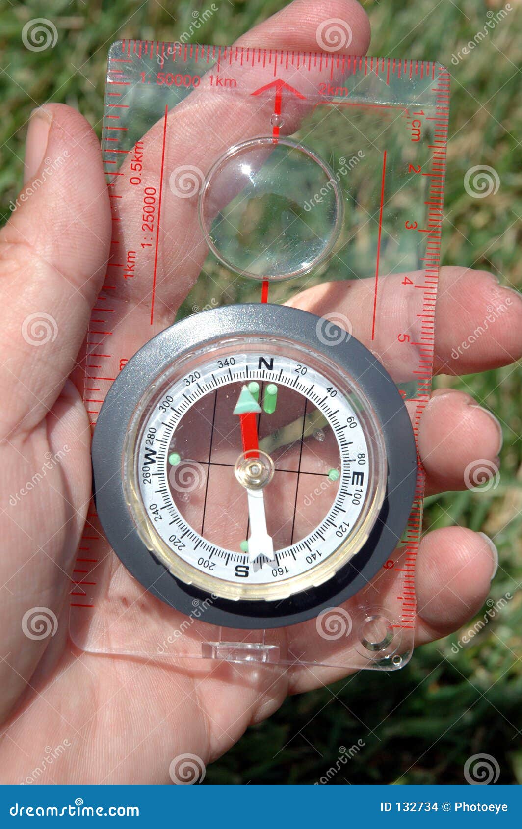 Compass and hand stock photo. Image of outdoors, math, inch - 132734