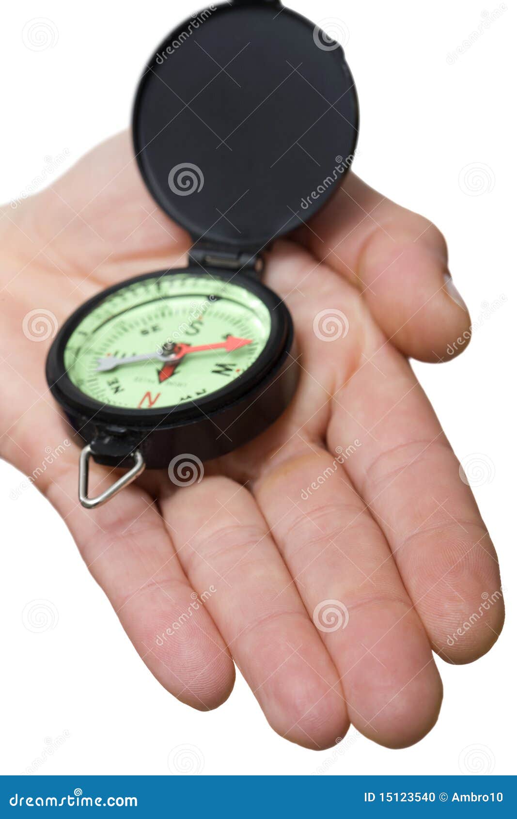 Compass on a hand stock photo. Image of cardinal, points - 15123540