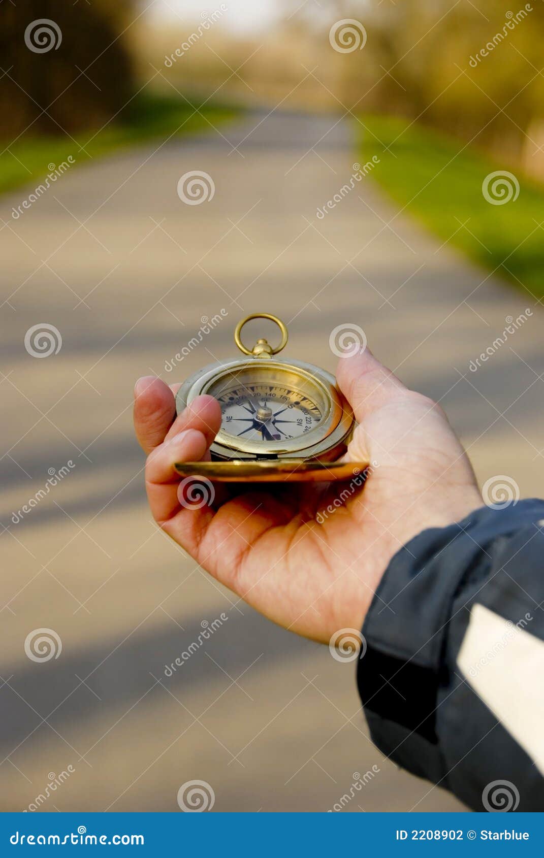 Compass in hand stock photo. Image of male, journey, compass - 2208902