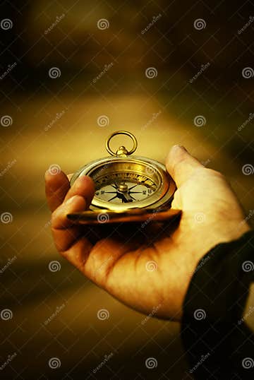 Compass in hand stock image. Image of male, geographic - 2208933
