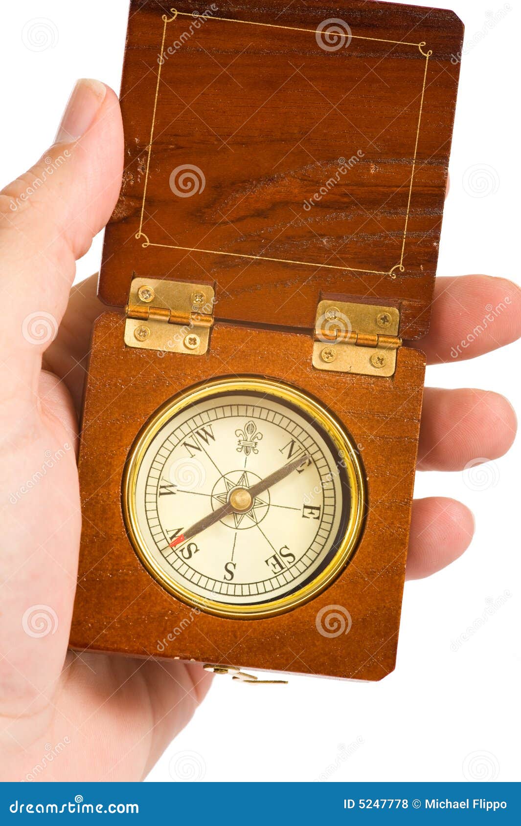 Compass In Hand Picture. Image: 5247778