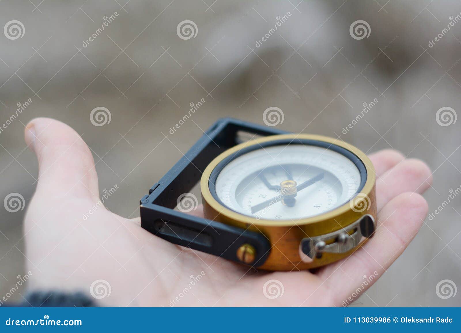 Compass in Hand. Student Make Choice in His Future, Life Direction To ...