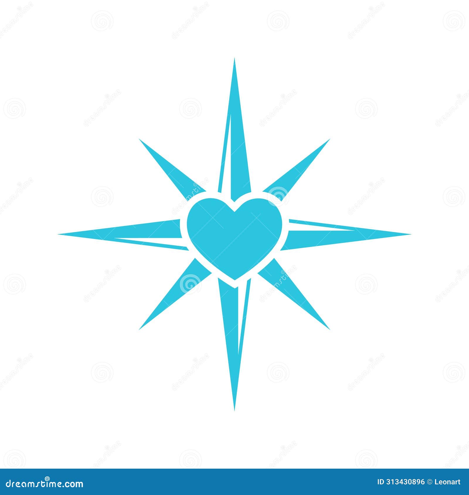 Compass, Heart world sides stock vector. Illustration of nautical ...