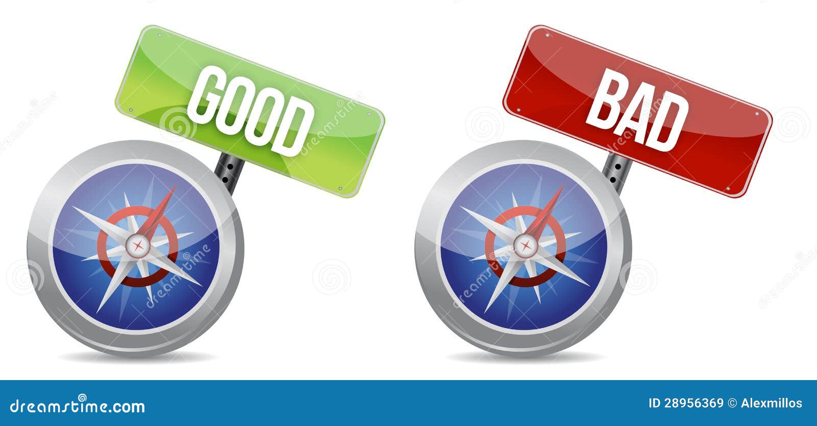 Compass Helping You To Make the Right Decision Stock Illustration ...