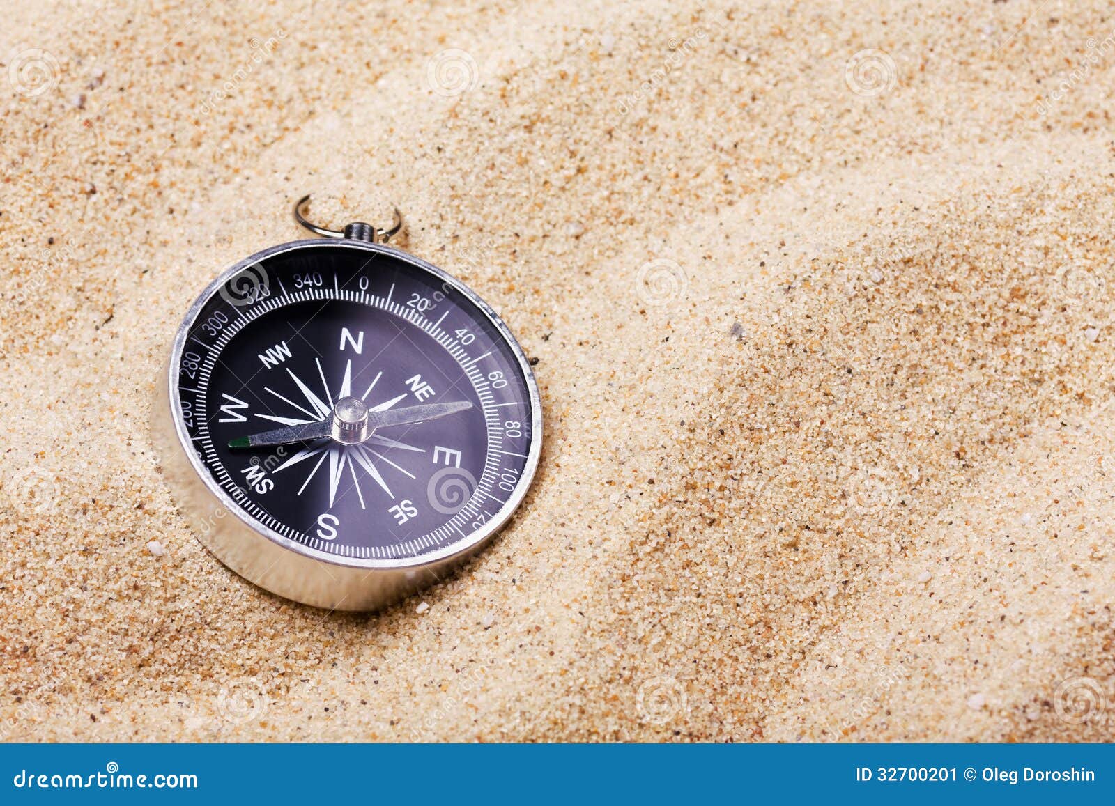 Compass on the hot sand stock image. Image of holiday - 32700201