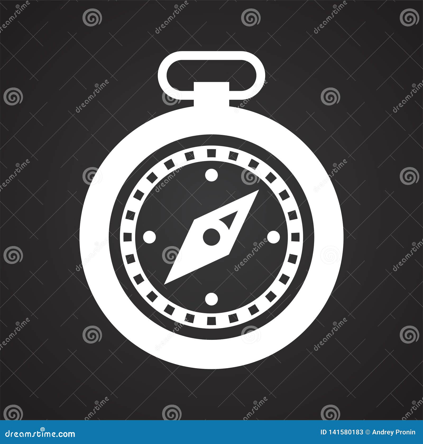 Compass Icon On Background For Graphic And Web Design Simple Vector Sign Stock Vector