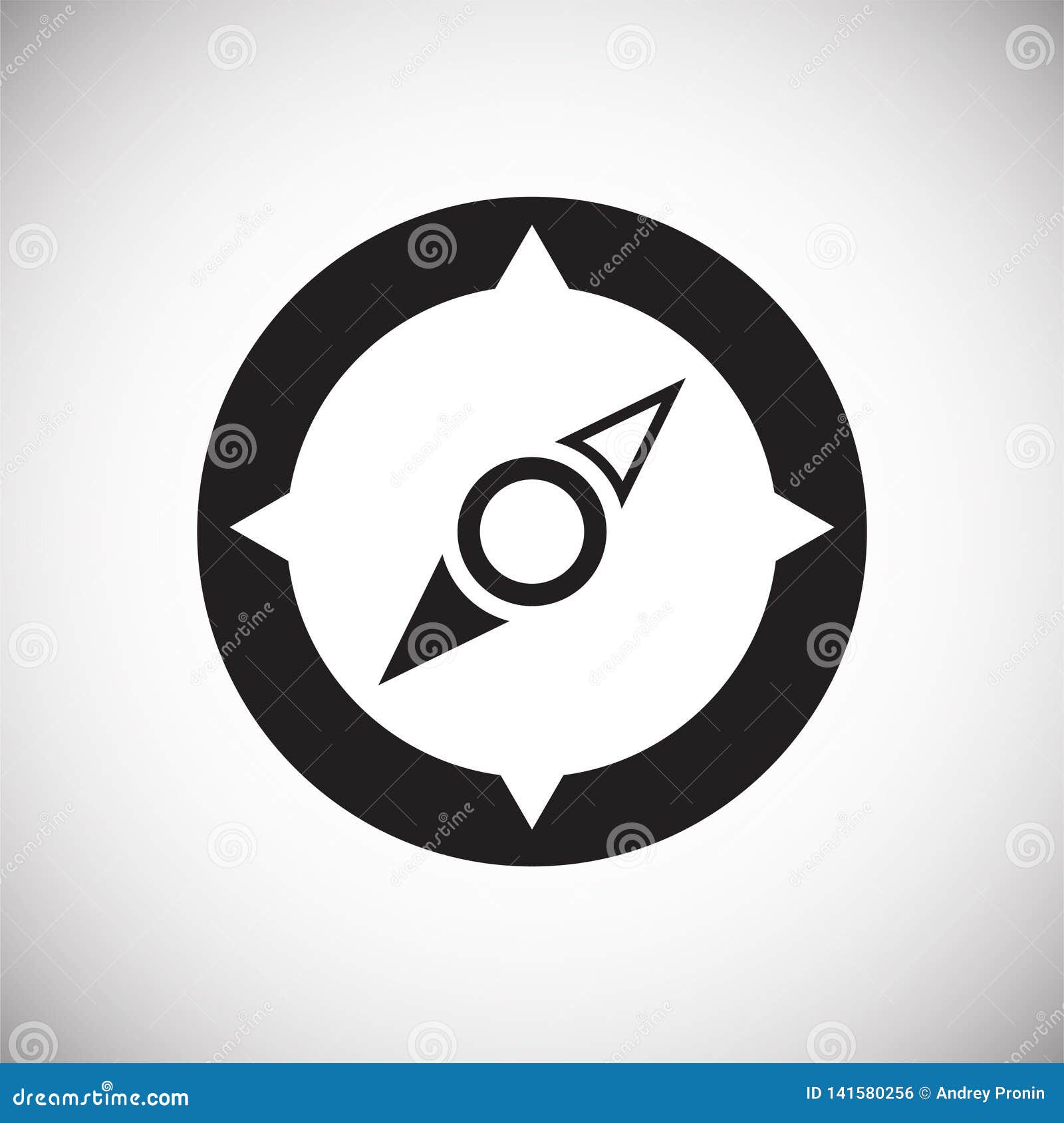 Compass Icon On Background For Graphic And Web Design Simple Vector Sign Stock Vector