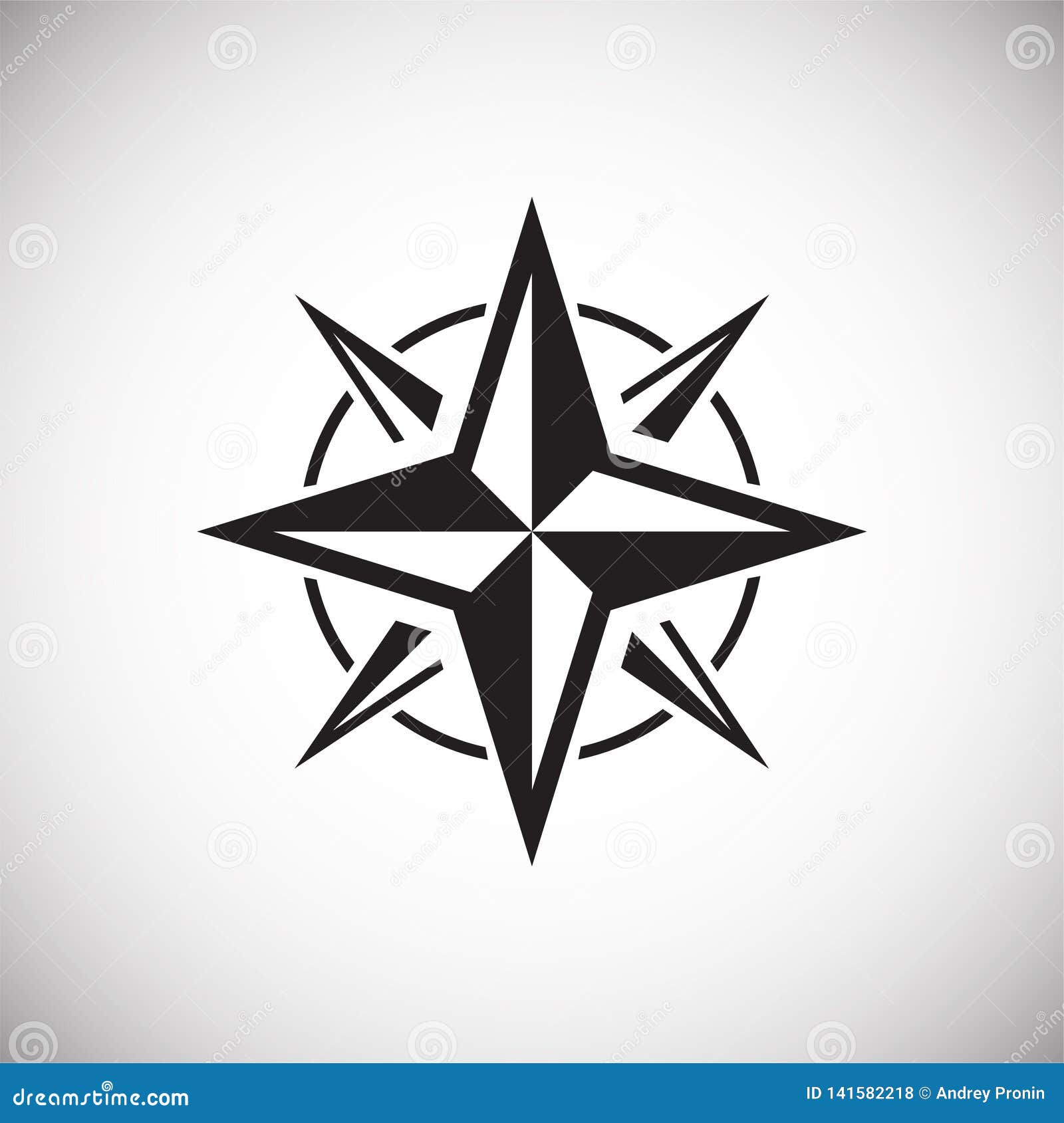 Compass Icon On Background For Graphic And Web Design Simple Vector Sign Stock Vector