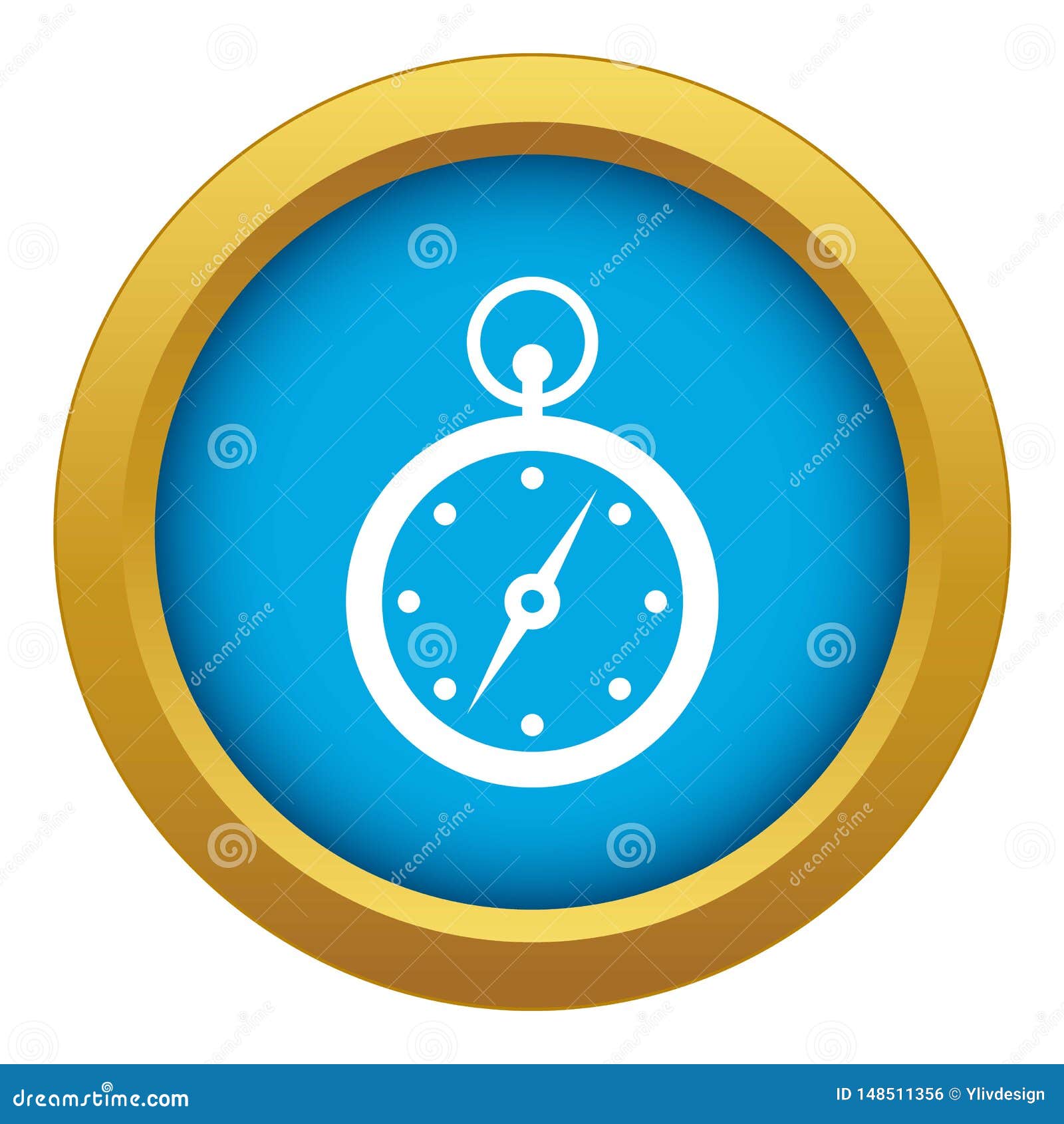 Compass Icon Blue Vector Isolated Stock Vector - Illustration of ...