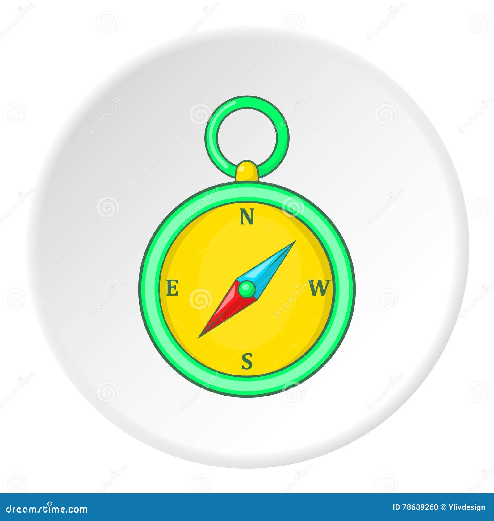 Compass Icon, Cartoon Style Stock Vector - Illustration of guide ...