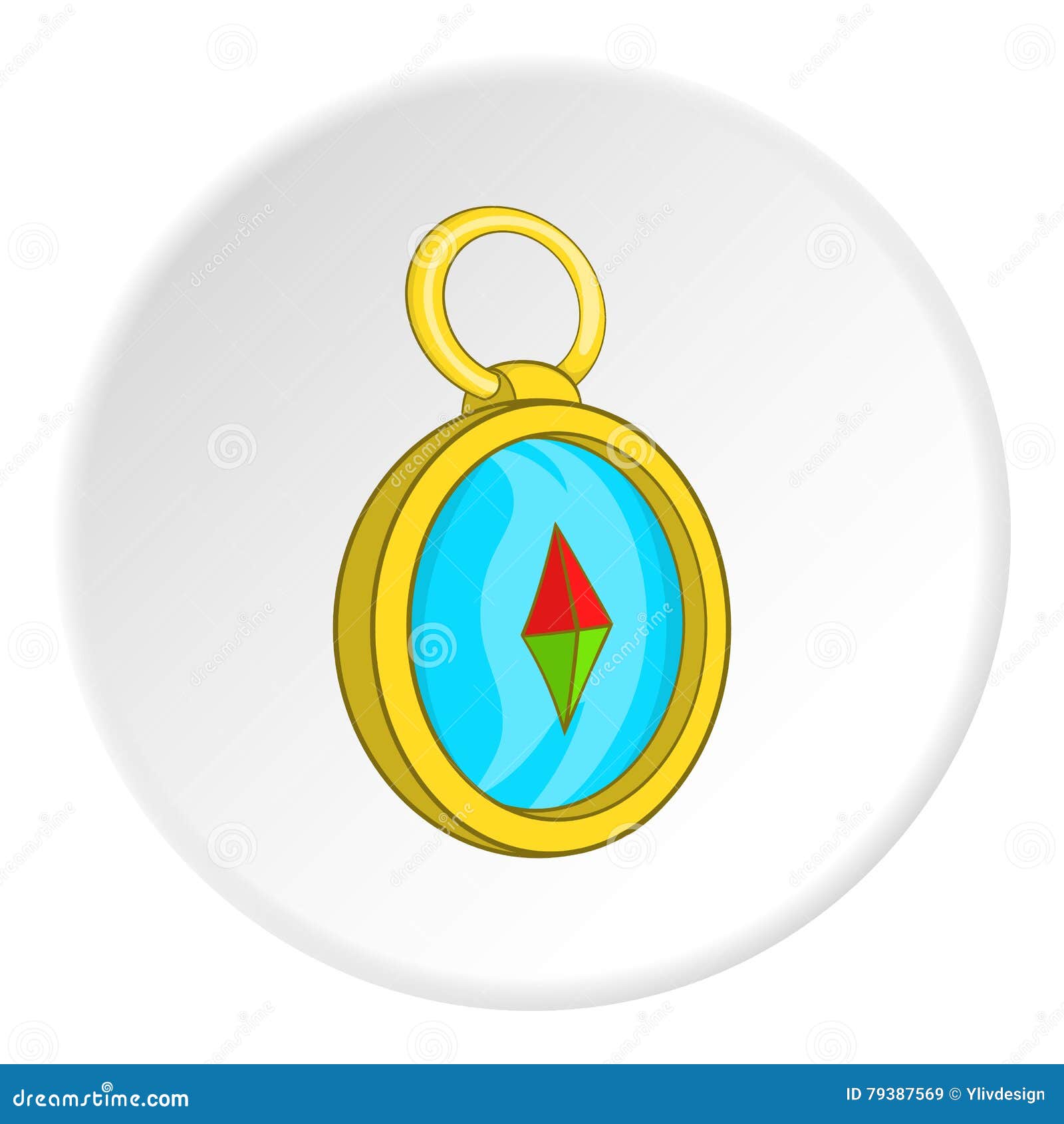 Compass Icon, Cartoon Style Stock Vector - Illustration of direction ...