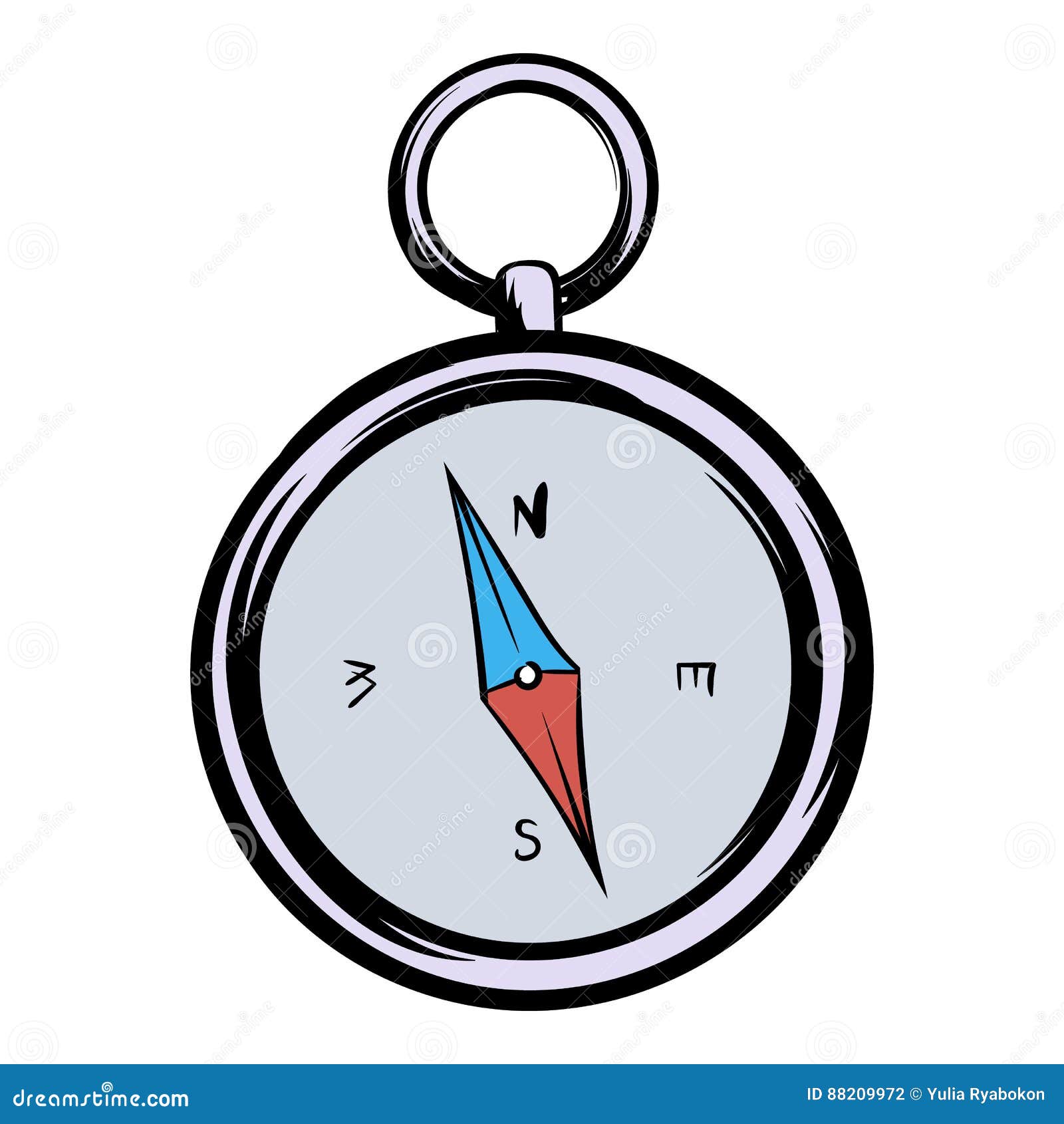 Compass icon cartoon stock vector. Illustration of journey - 88209972