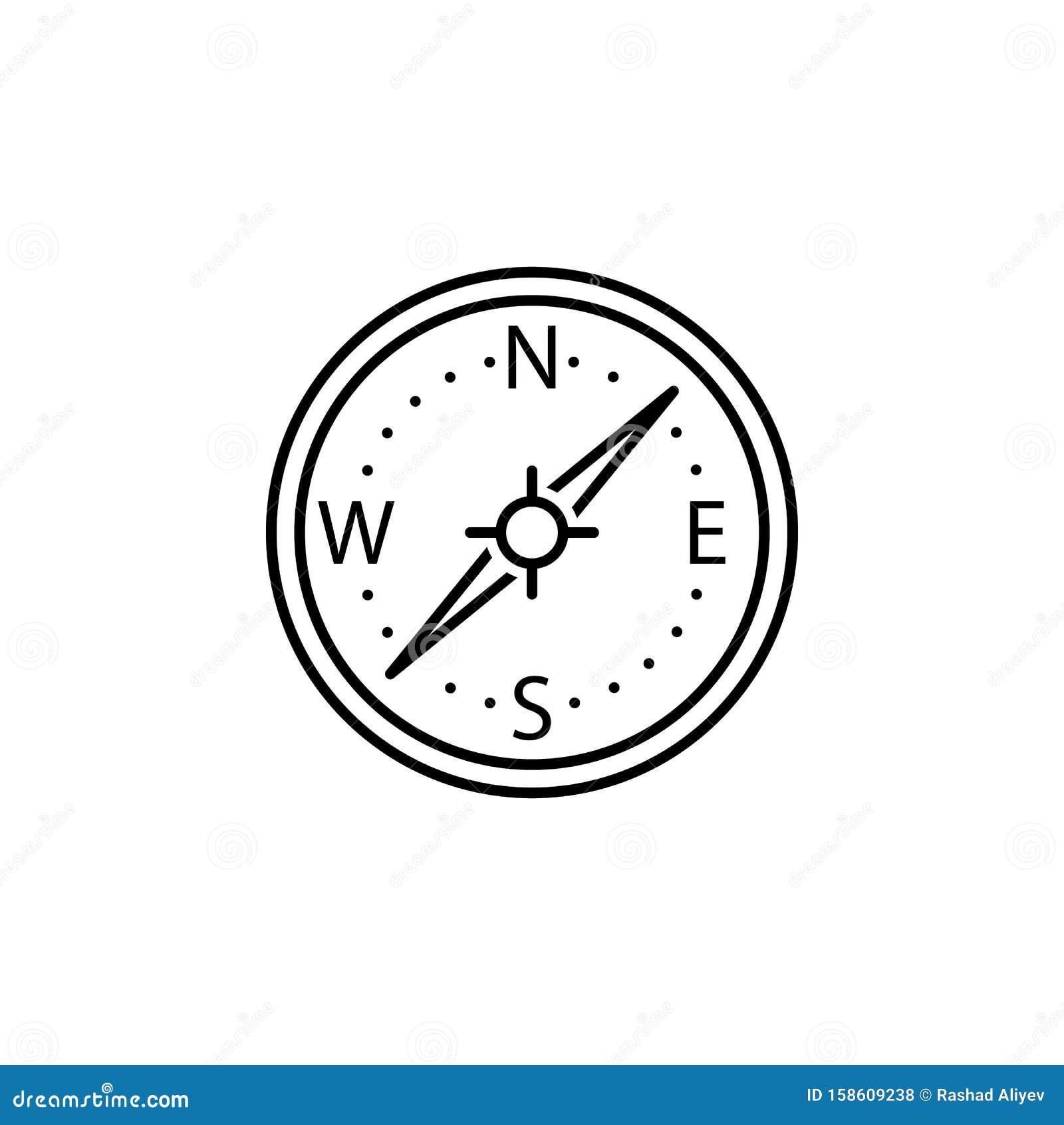 Compass Icon. Element of Historical Games Icon Stock Illustration ...