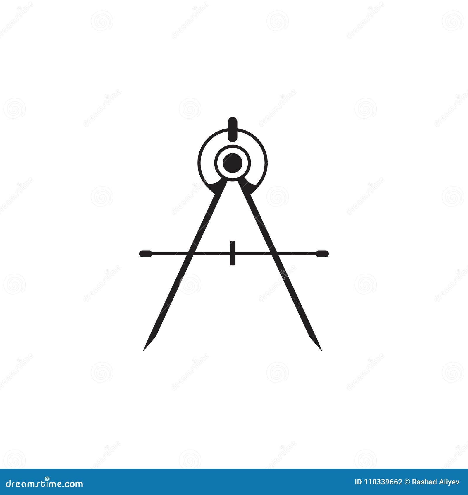Compass Icon Element Of Measuring Items For Mobile Concept And Web Apps Stock Illustration