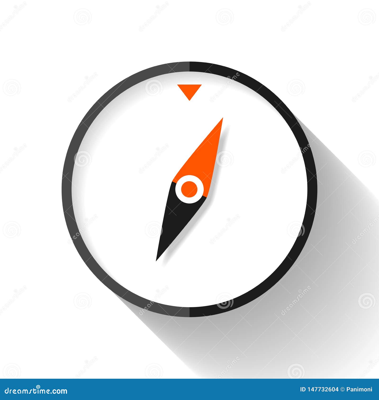 Compass Icon In Flat Style Nautical Tool On White Background Vector Design Element For You