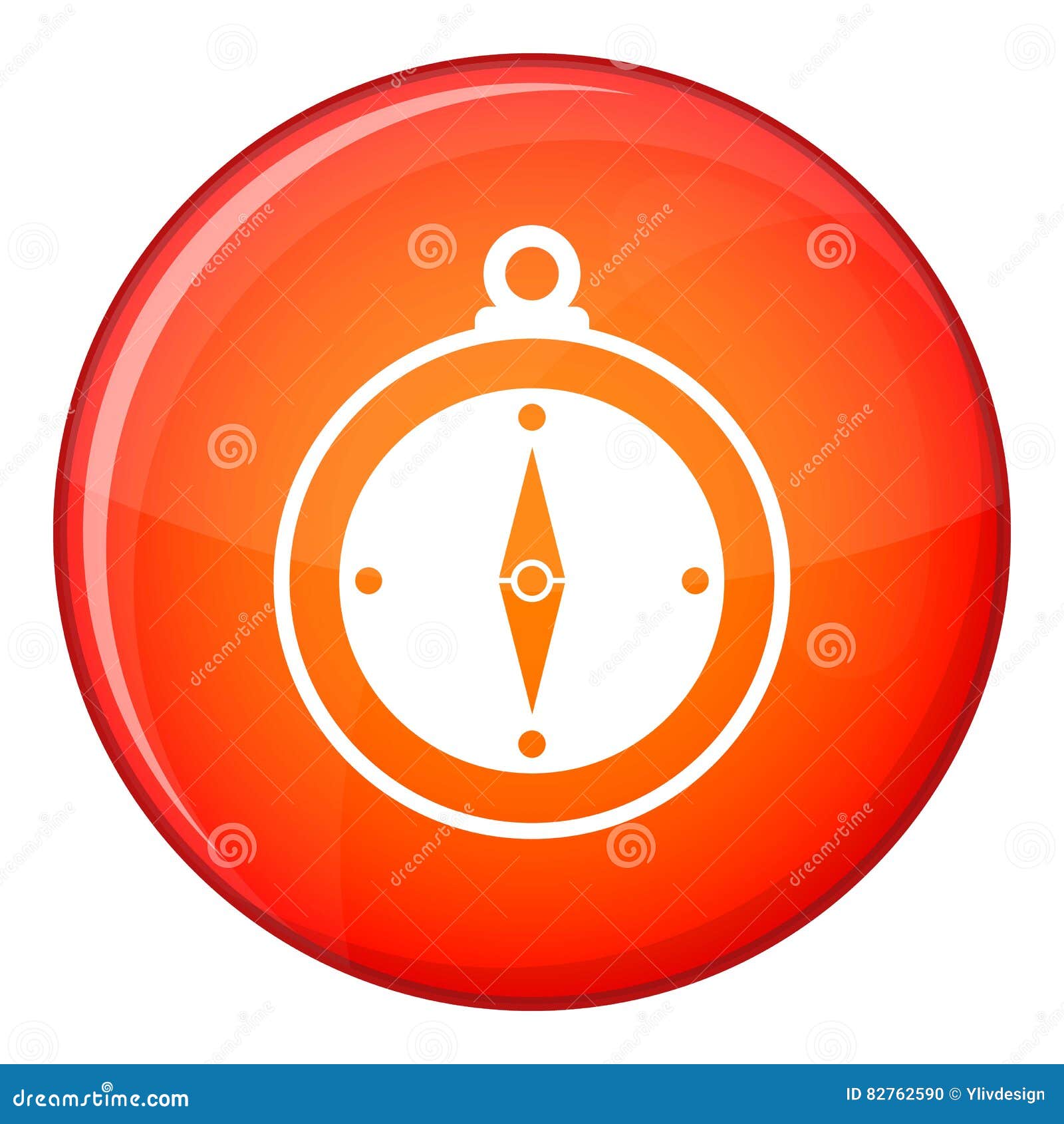 Compass icon, flat style stock vector. Illustration of pictogram - 82762590