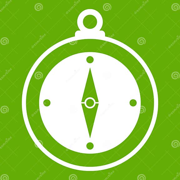 Compass icon green stock vector. Illustration of adventure - 102339598