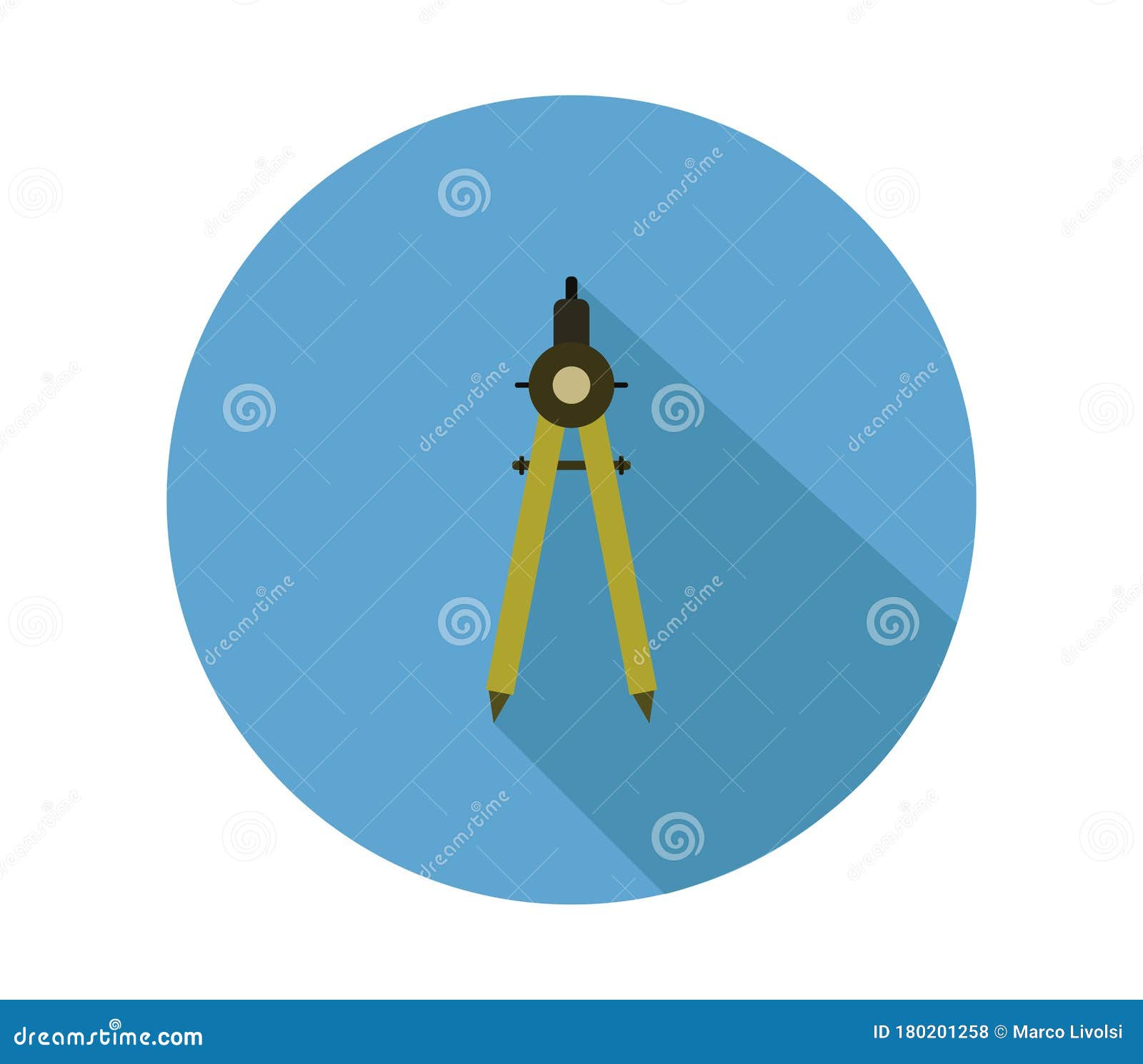 Compass Icon Illustrated in Vector on White Background Stock ...