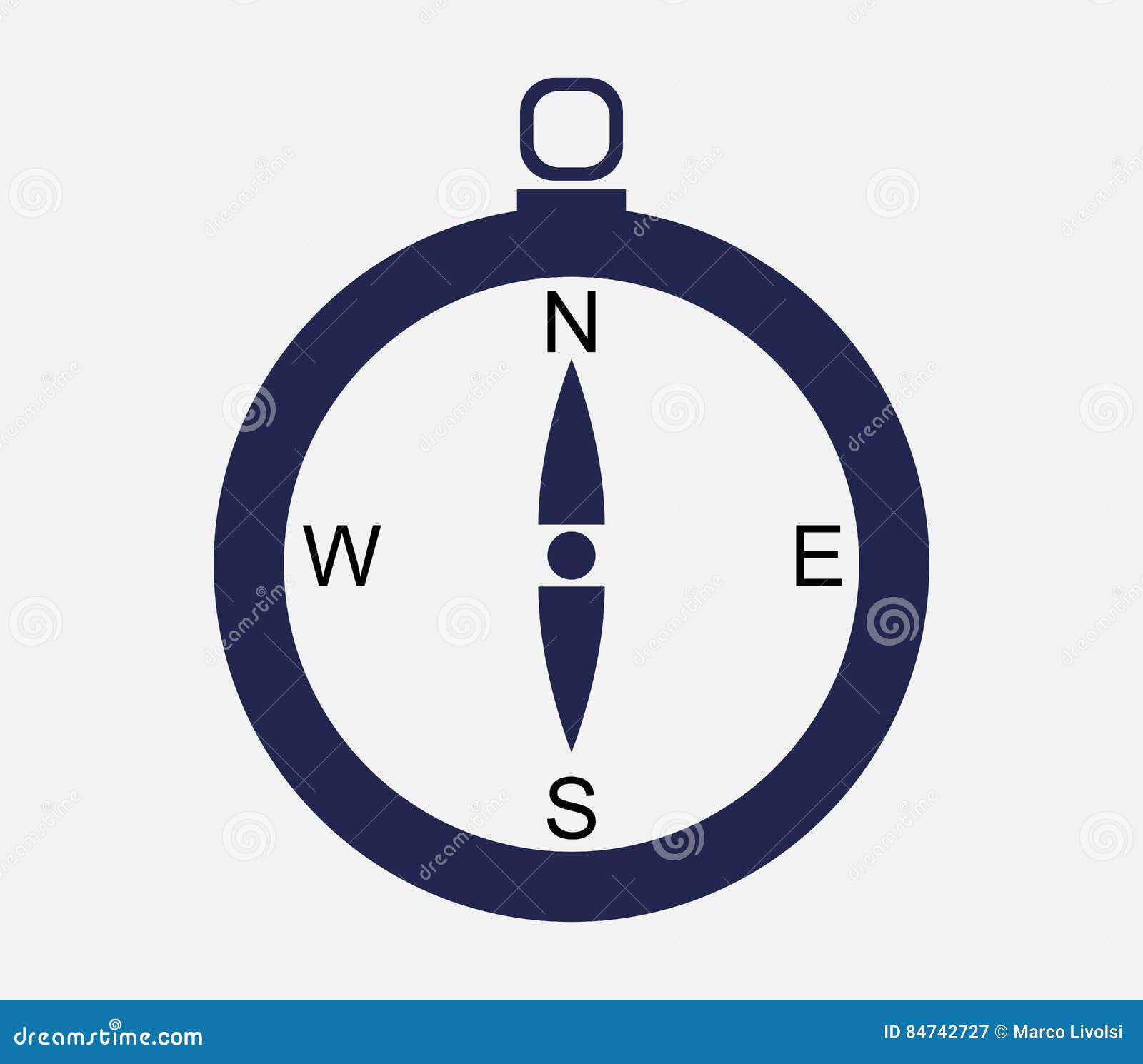 Illustrated Compass Dial Royalty-Free Cartoon | CartoonDealer.com #7592396