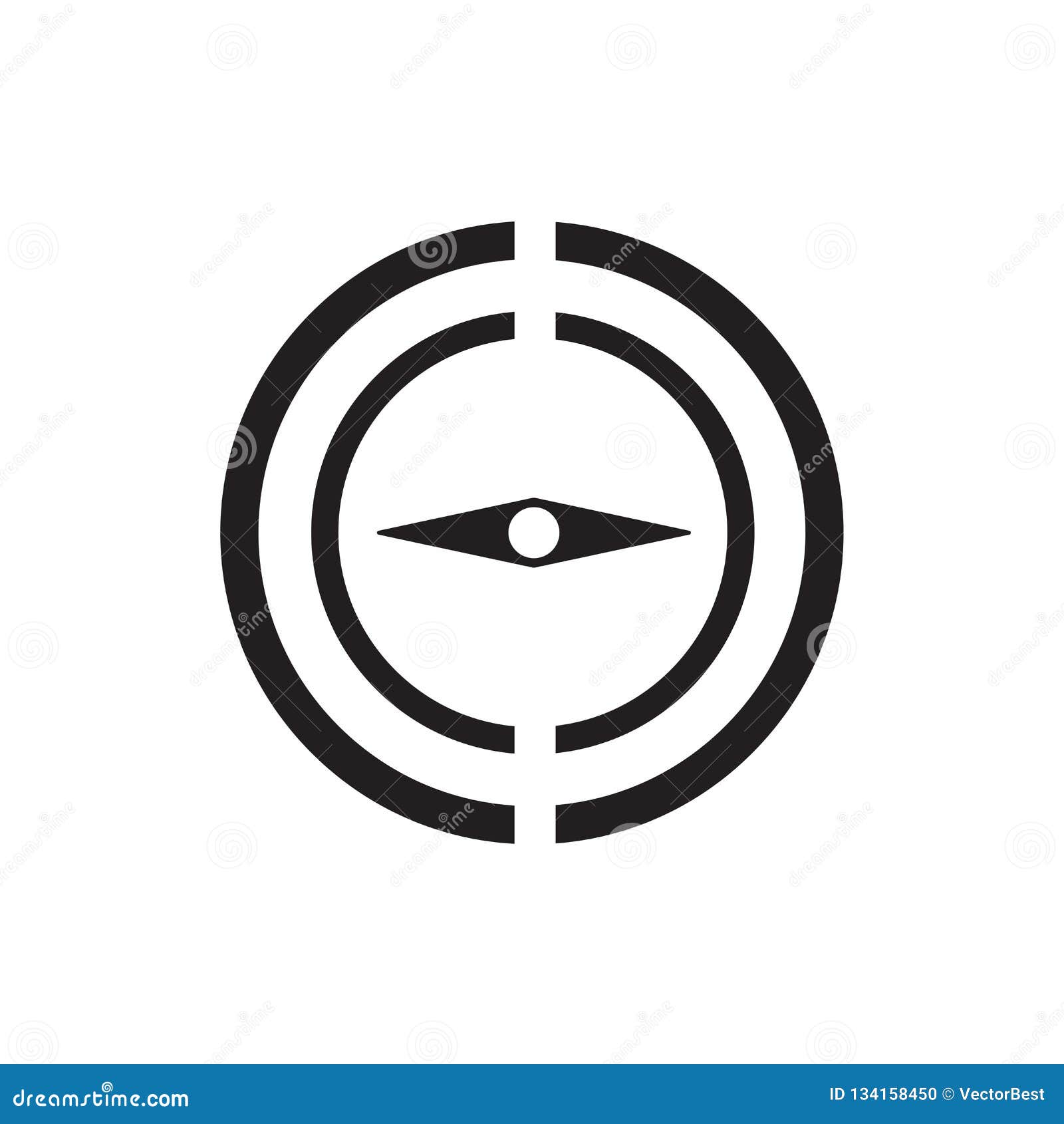 Compass Icon Vector Sign and Symbol Isolated on White Background Stock ...