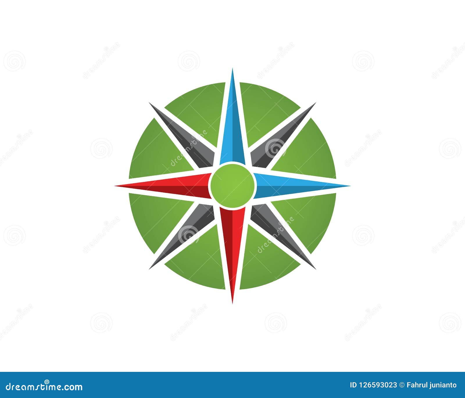Compass Icon Logo Design Template Stock Vector - Illustration of land ...