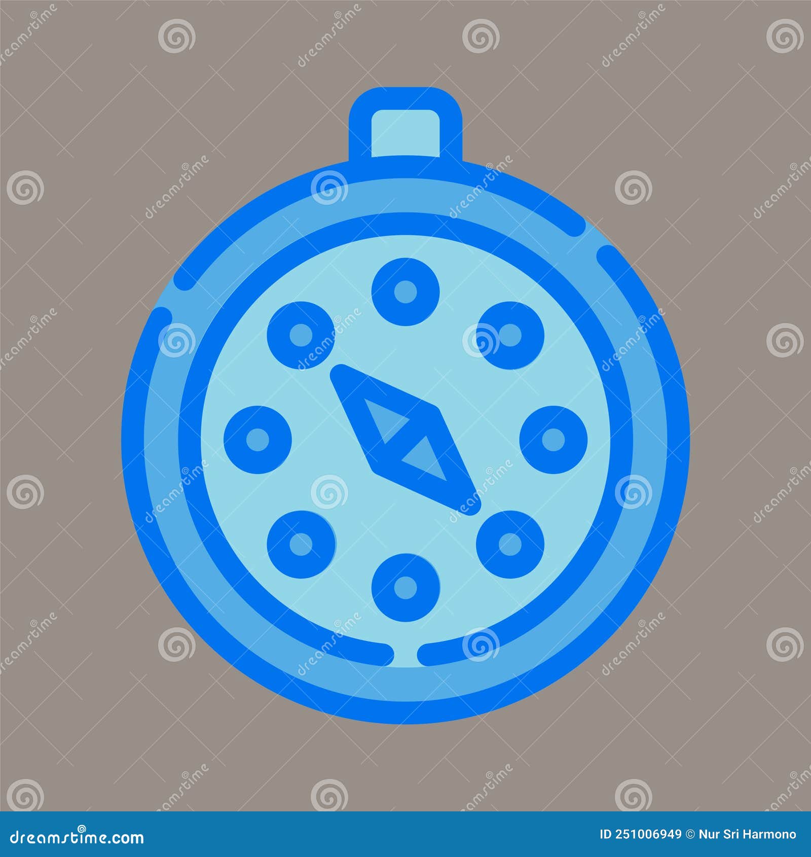 Compass Icon Isolated on Gray Background Stock Vector - Illustration of ...