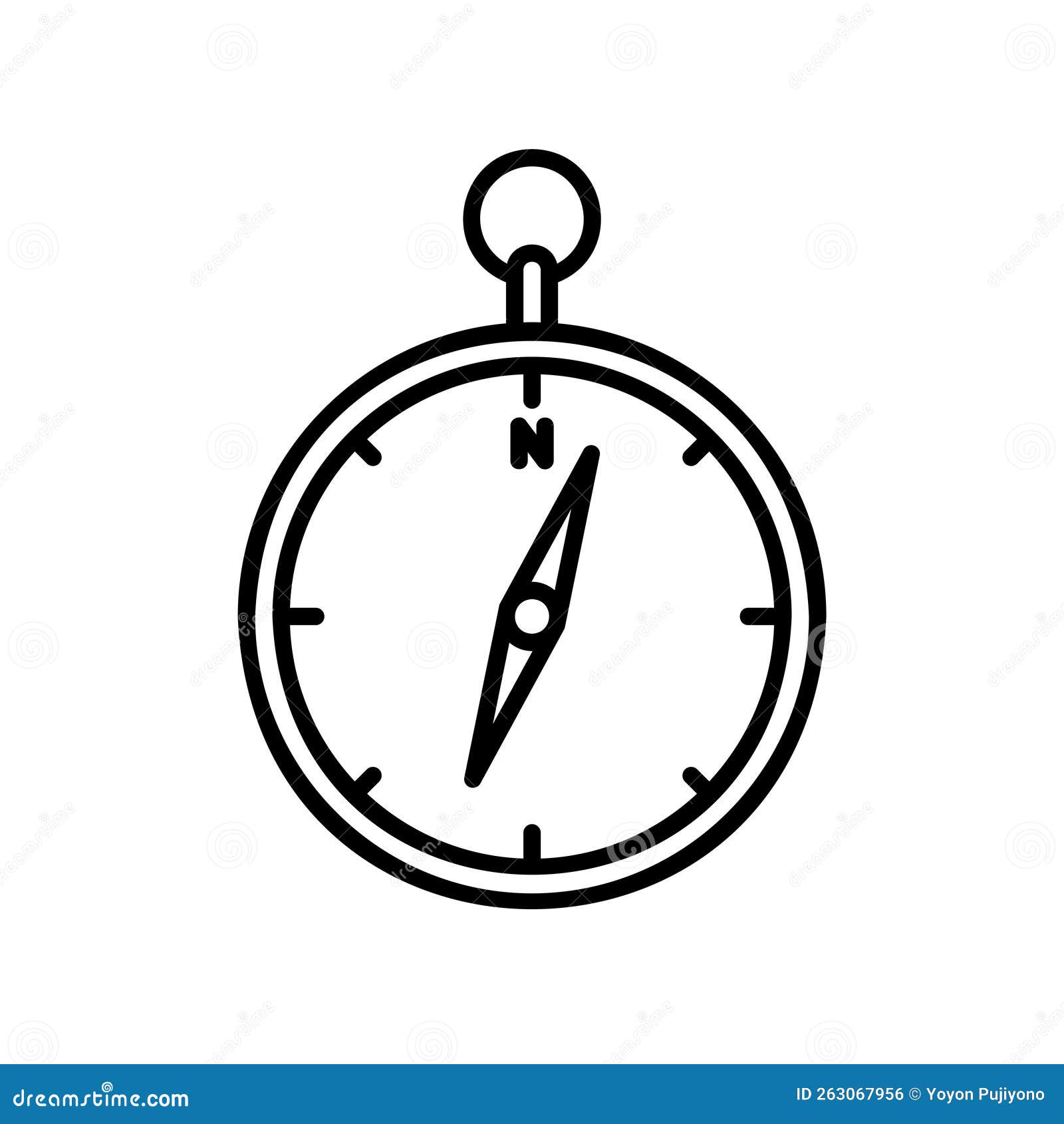 Compass Icon for Map or Direction Stock Vector - Illustration of ...