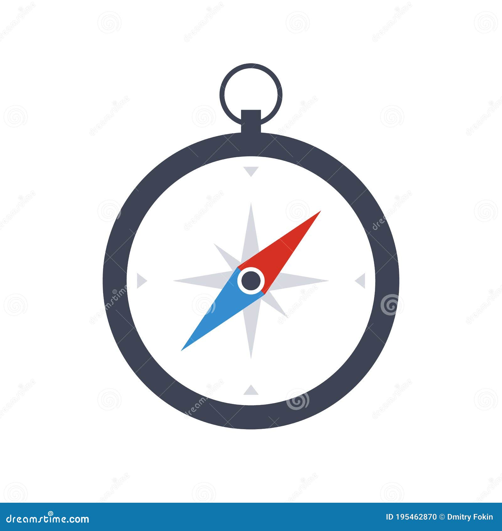 Compass Icon, Modern Minimal Flat Design Style, Vector Illustration ...
