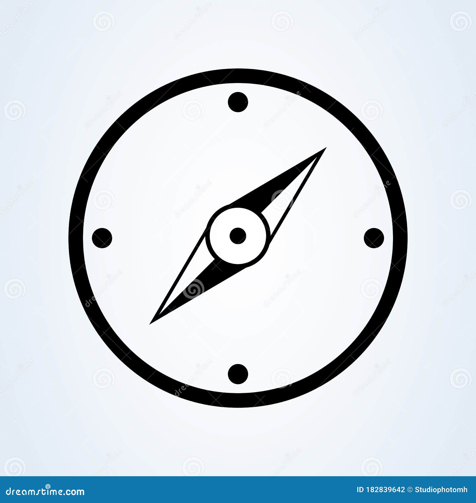 Compass Icon, Navigation Outdoor Symbol Vector Design. Simple ...