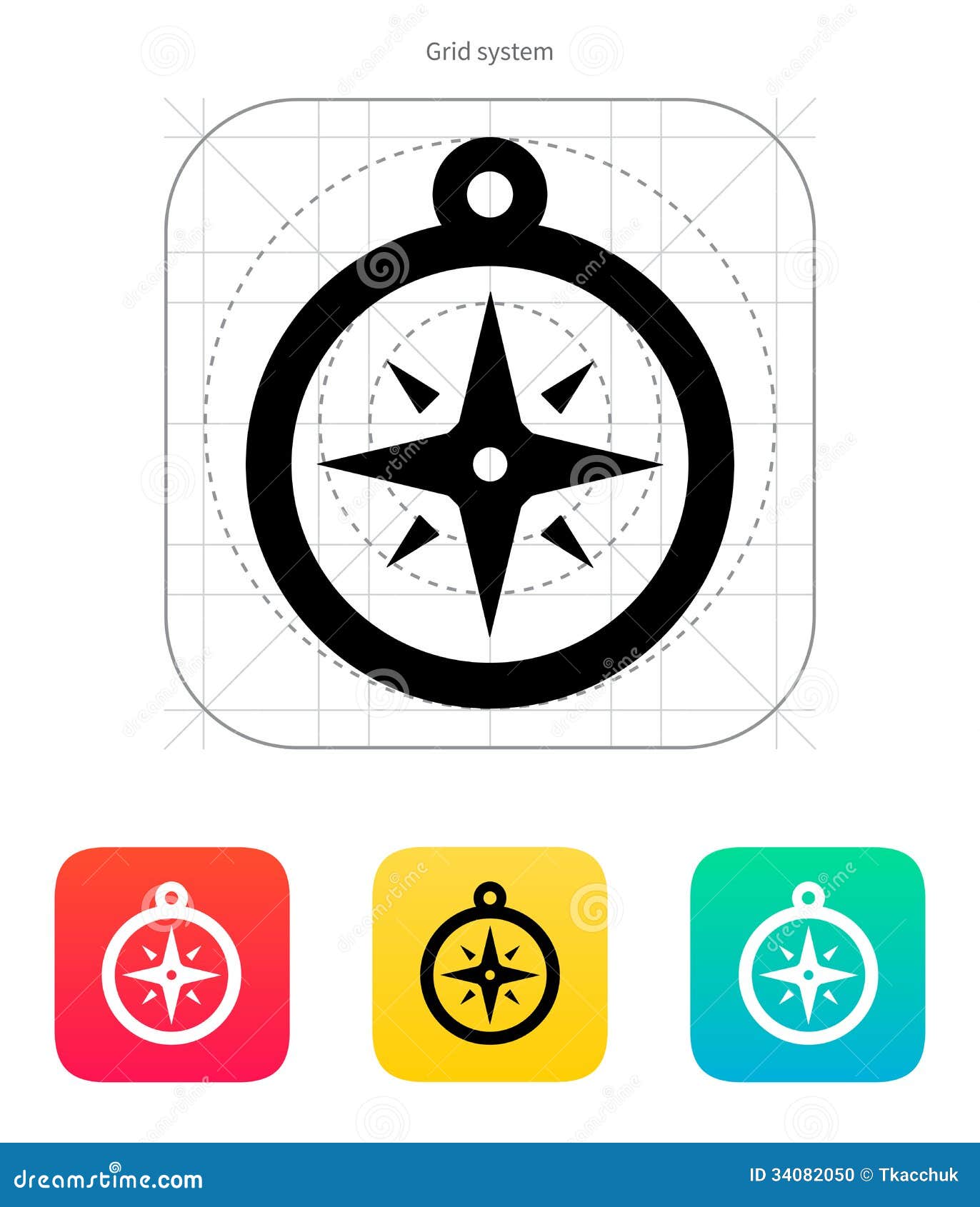 Compass Icon. Navigation Sign Stock Vector - Illustration of concept ...