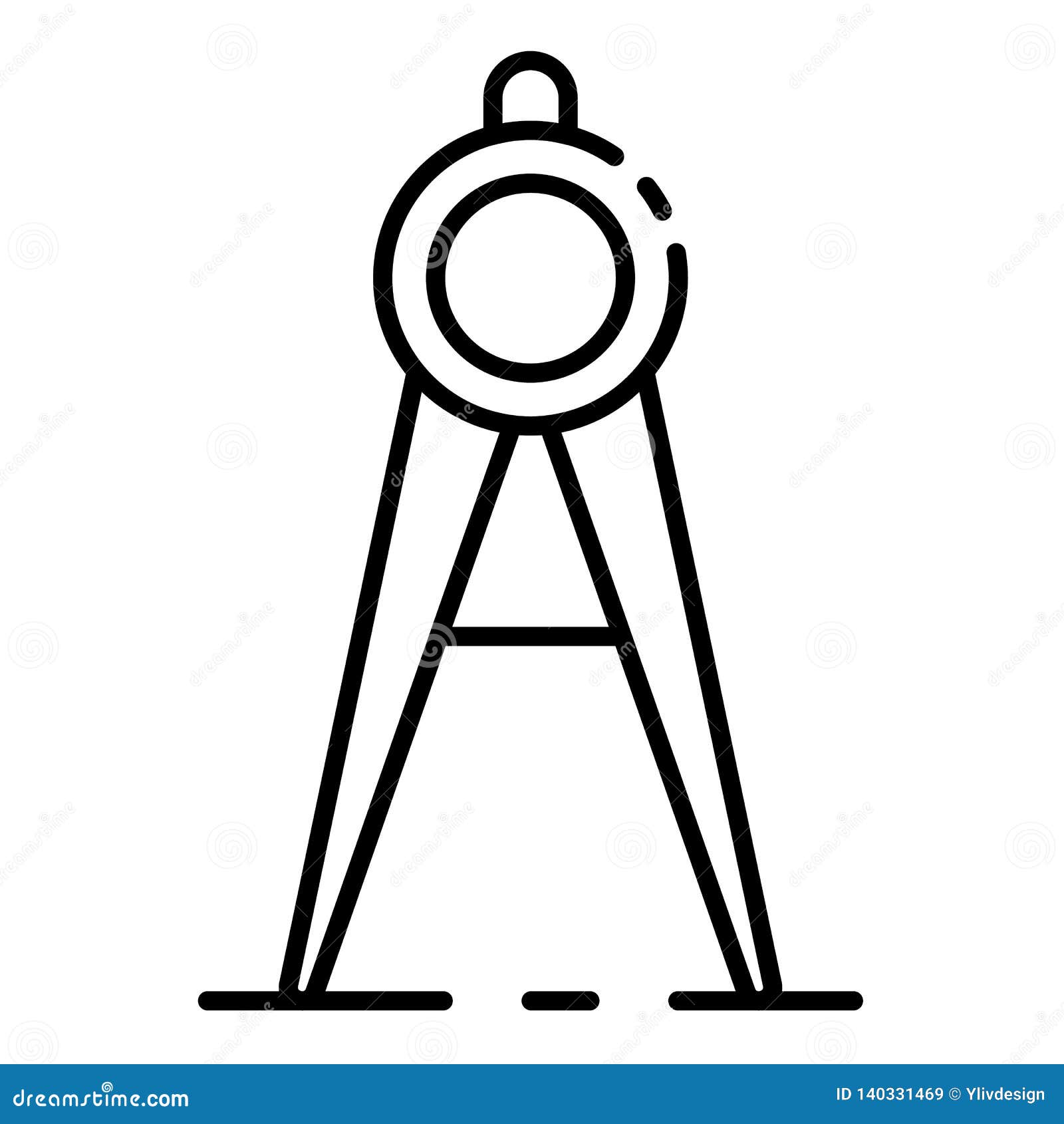 Compass Icon, Outline Style Stock Vector - Illustration of application ...