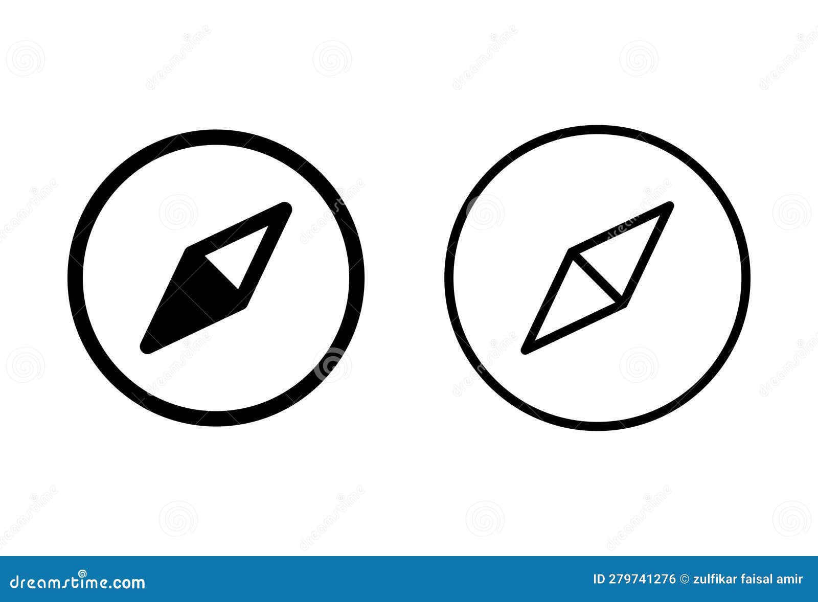 Compass Icon . Arrow Compass Icon Vector Stock Vector - Illustration of ...
